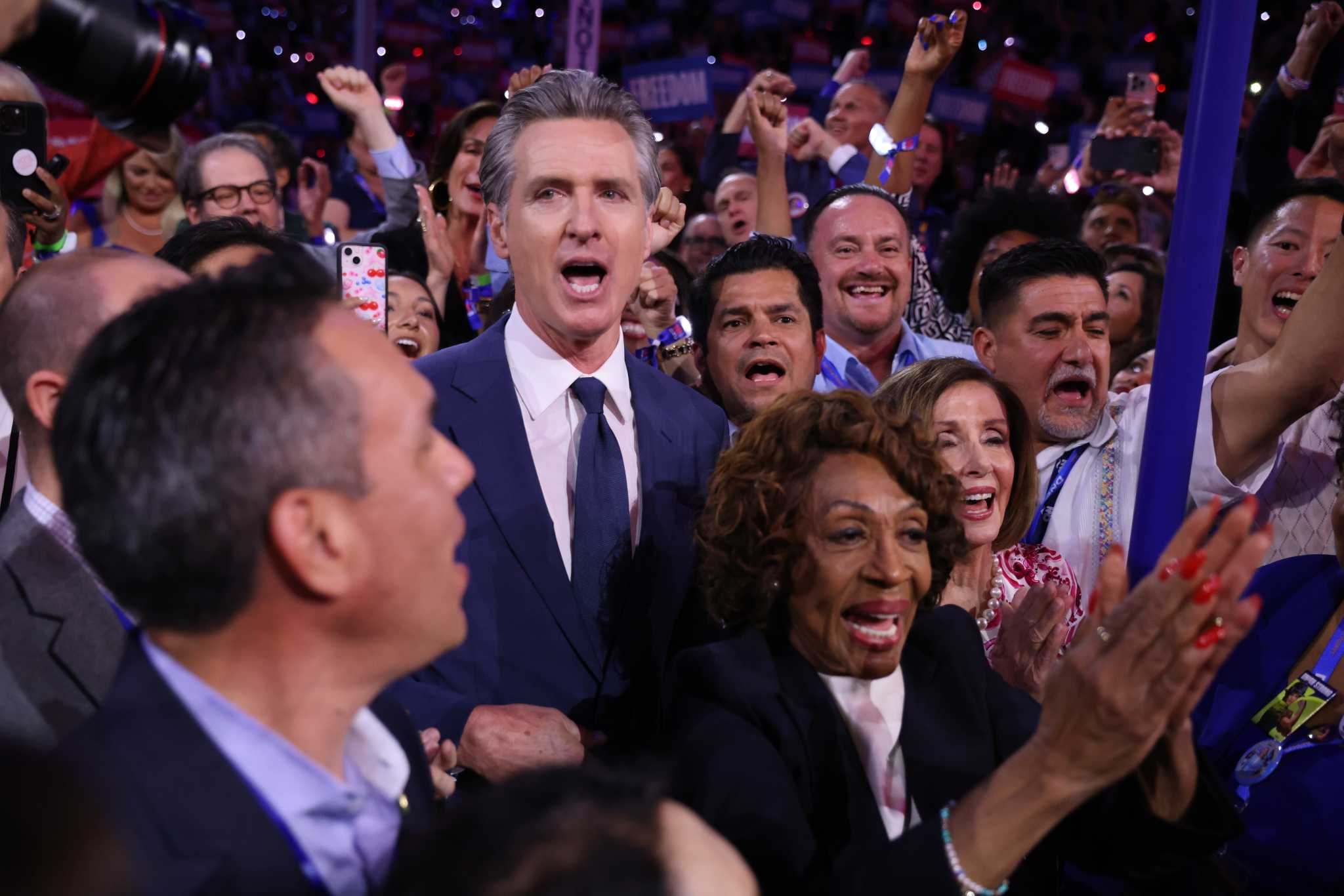 Newsom’s DNC speech shows how much things changed with ticket swap
