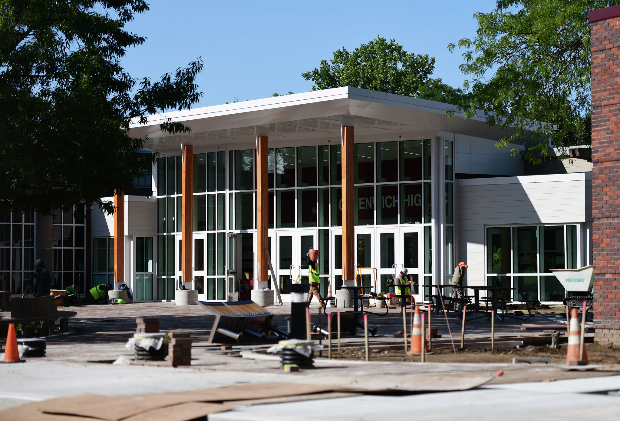 Greenwich High School's new secure entryway ready for school