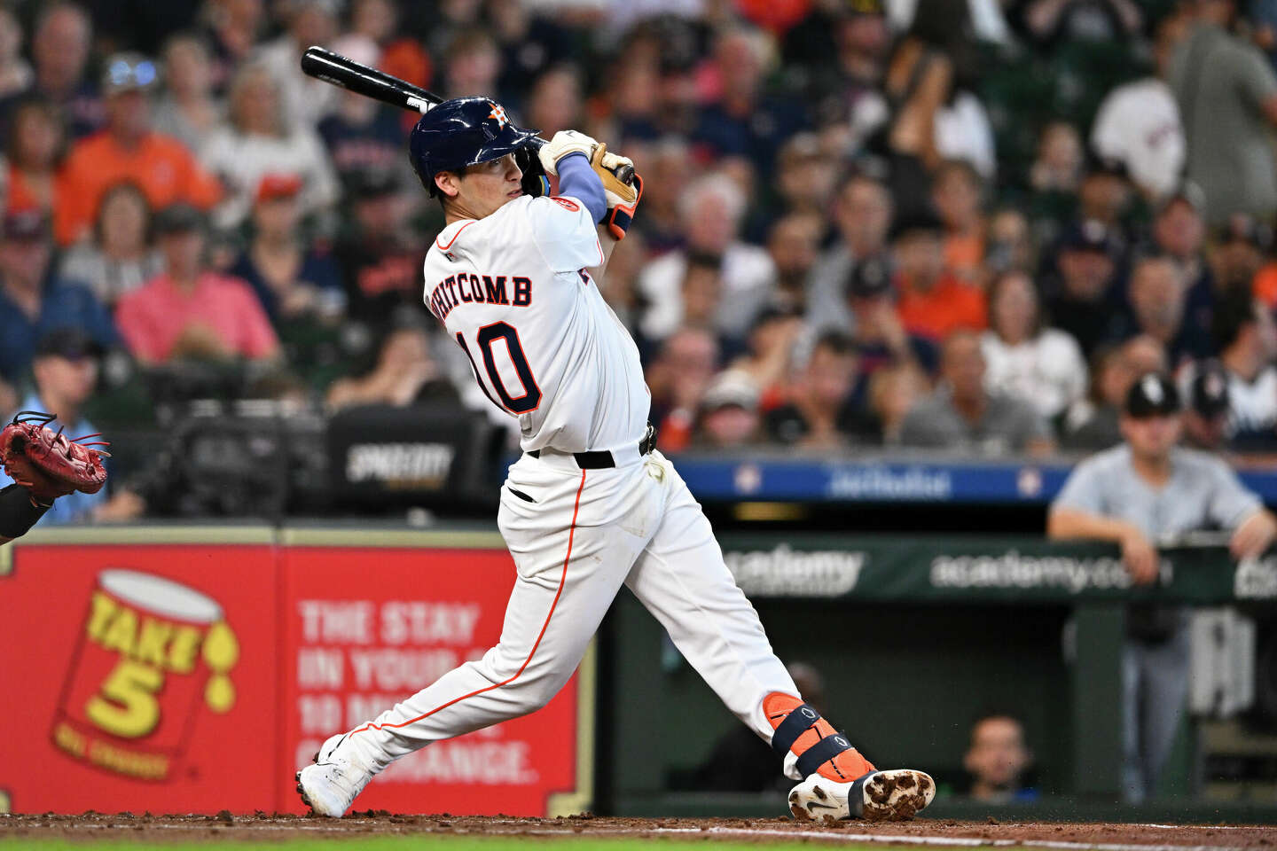 Astros rookie hits ball so hard it sticks in Minute Maid fence
