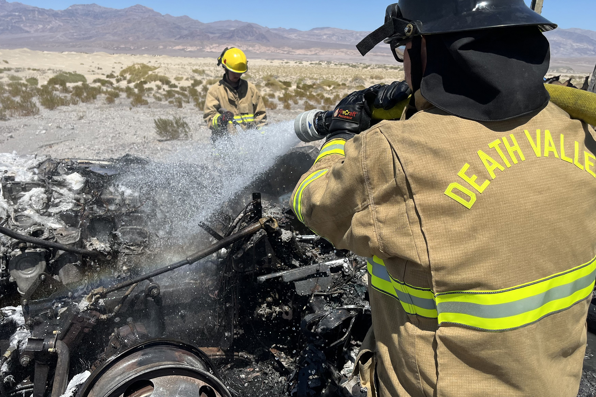 Vehicles are being 'burned to the ground' in Death Valley