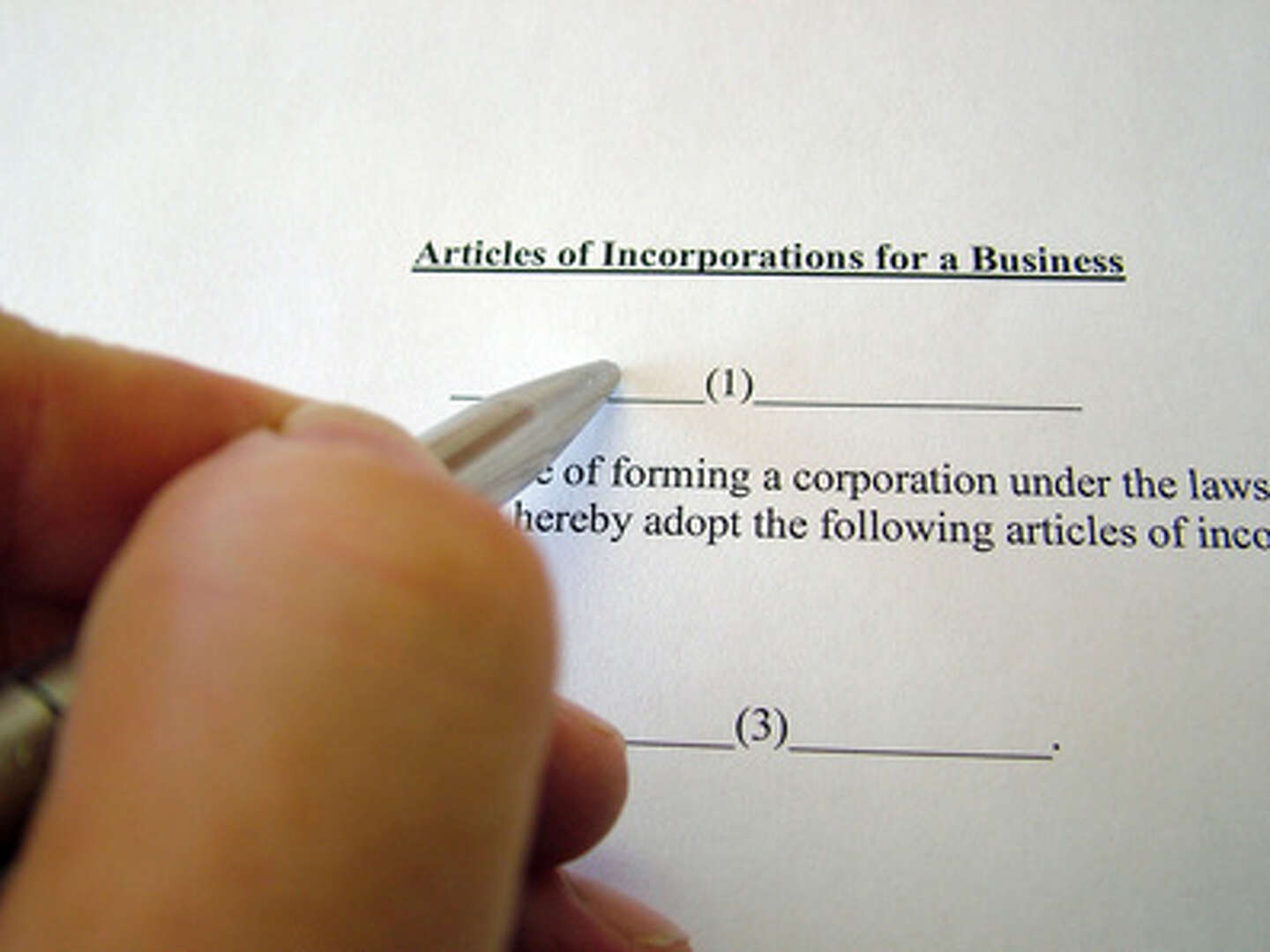 Articles of Incorporation for Texas