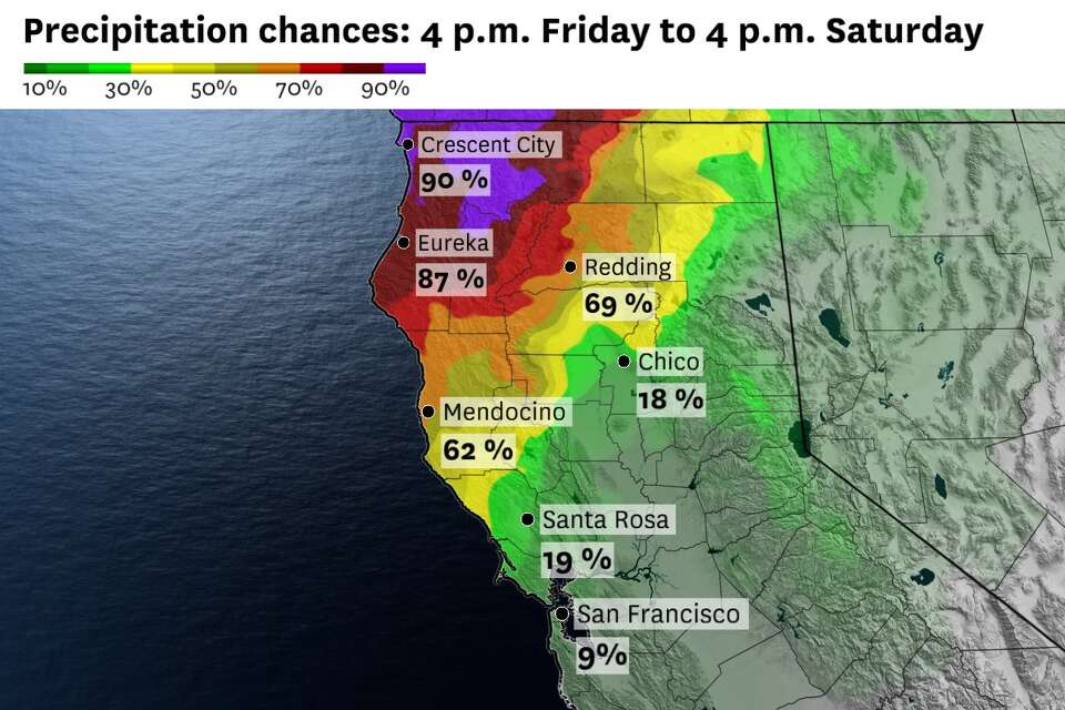 Rain chances in California increase. Here's where showers may hit