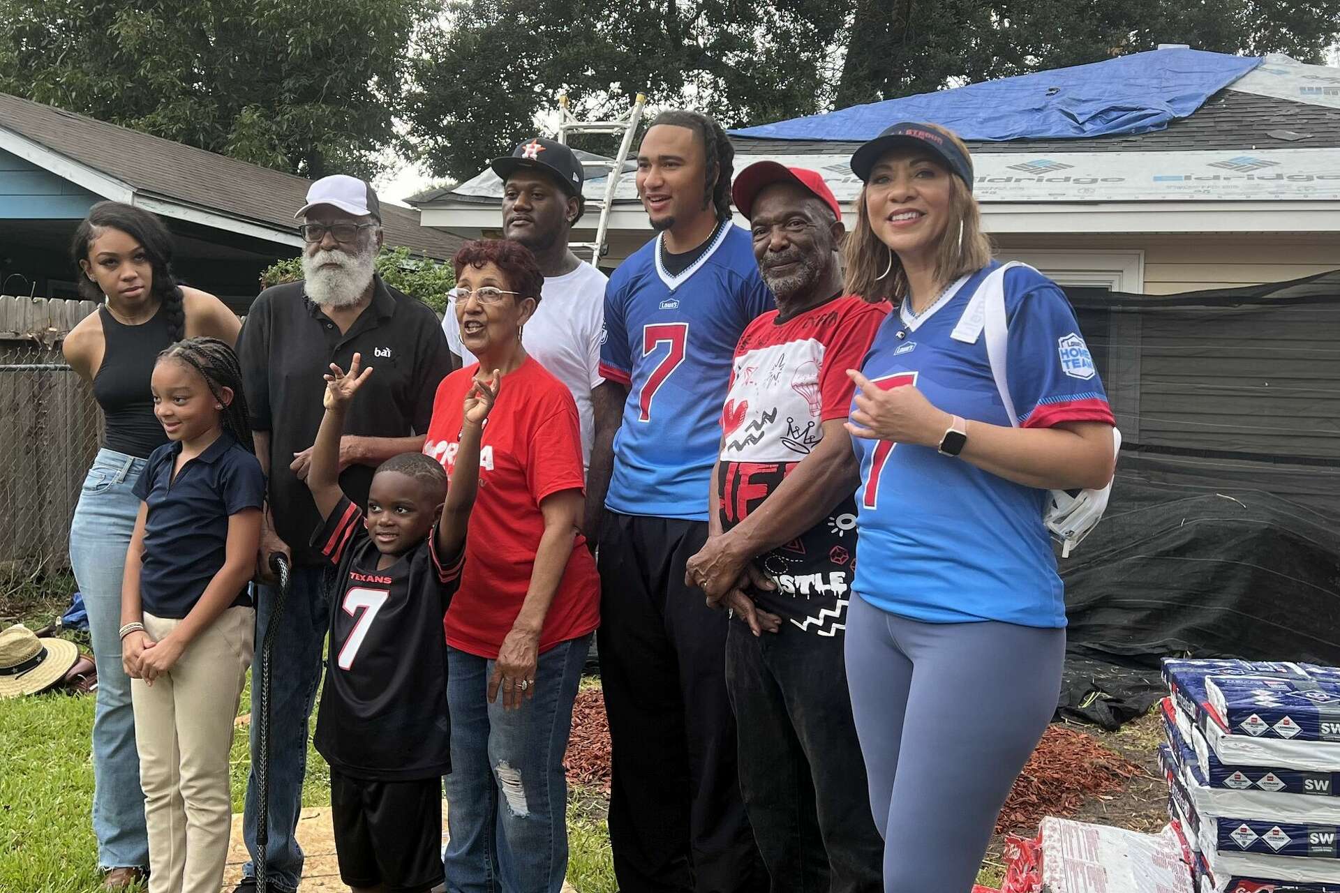 Houston Texans' CJ. Stroud helps family fix Beryl-damaged home