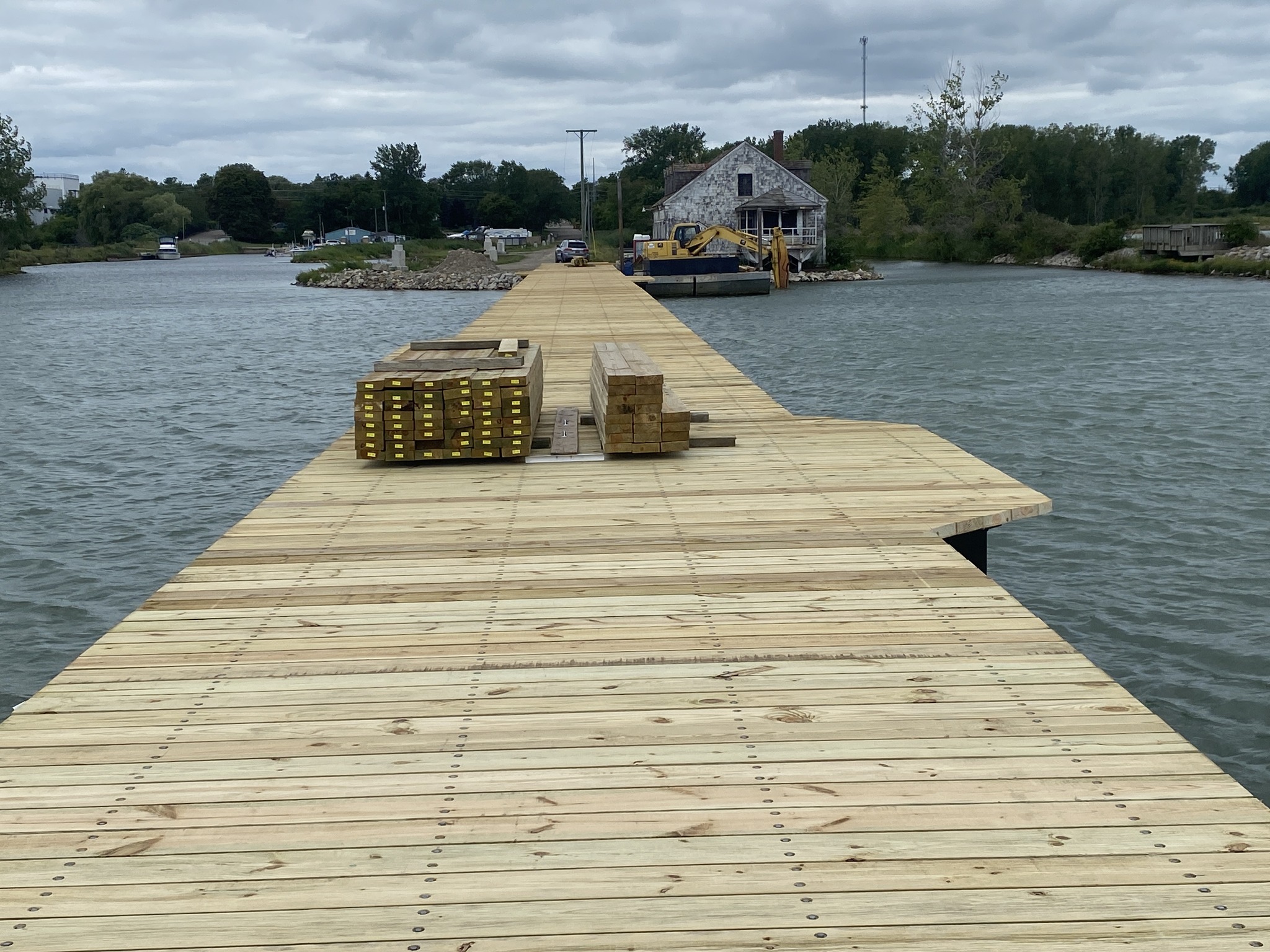 Pack Street Pier in Harbor Beach nearing completion