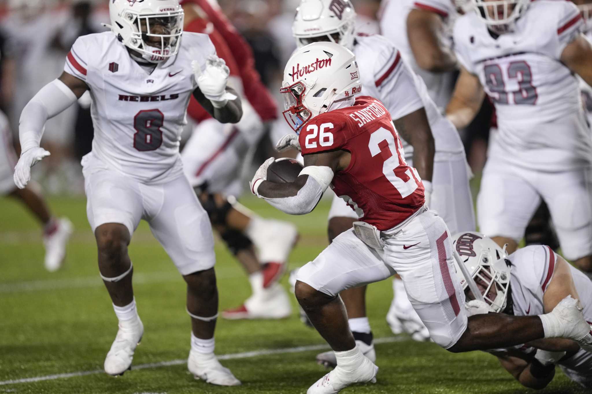 UH football: Re'Shaun Sanford takes his turn at No. 1 running back