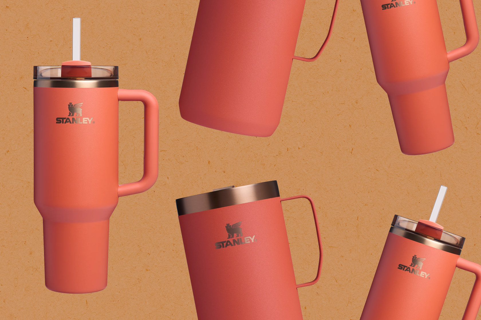 Stanley dropped a new color: Pumpkin spice inspired tumbler out now