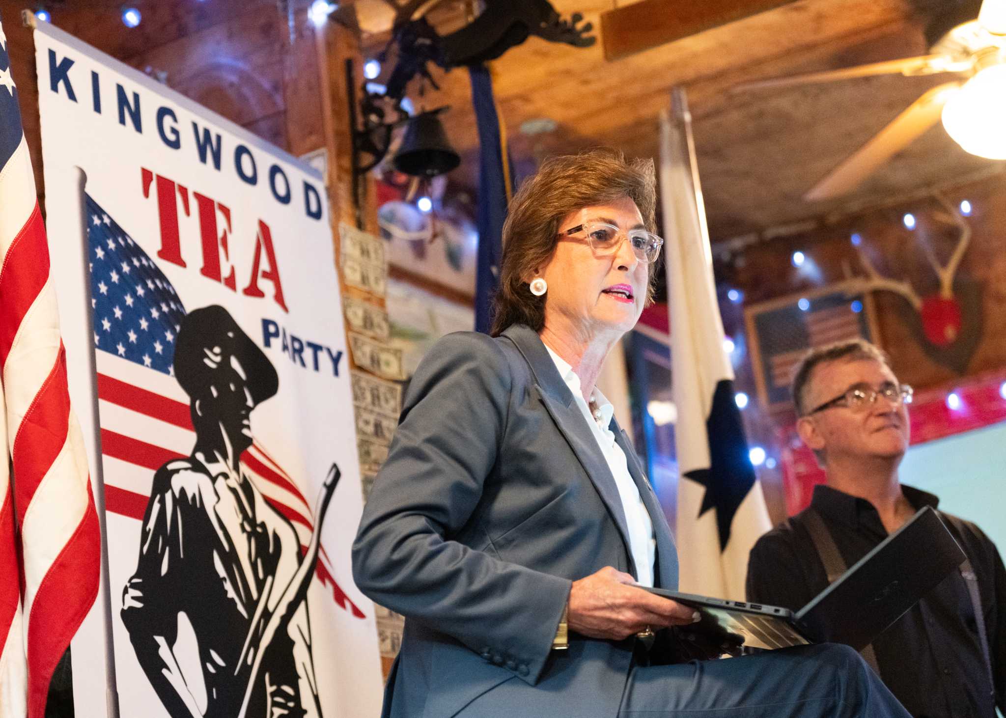 Kim Ogg criticizes bail reform, Democrats at Tea Party event