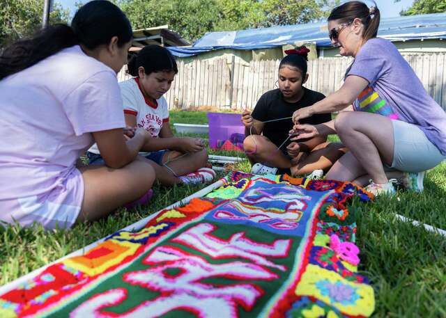 HISD community members crochet to protest TEA state takeover
