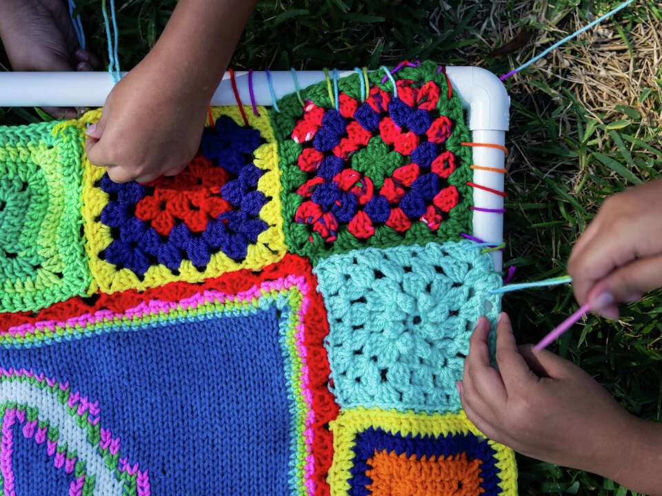 HISD community members crochet to protest TEA state takeover