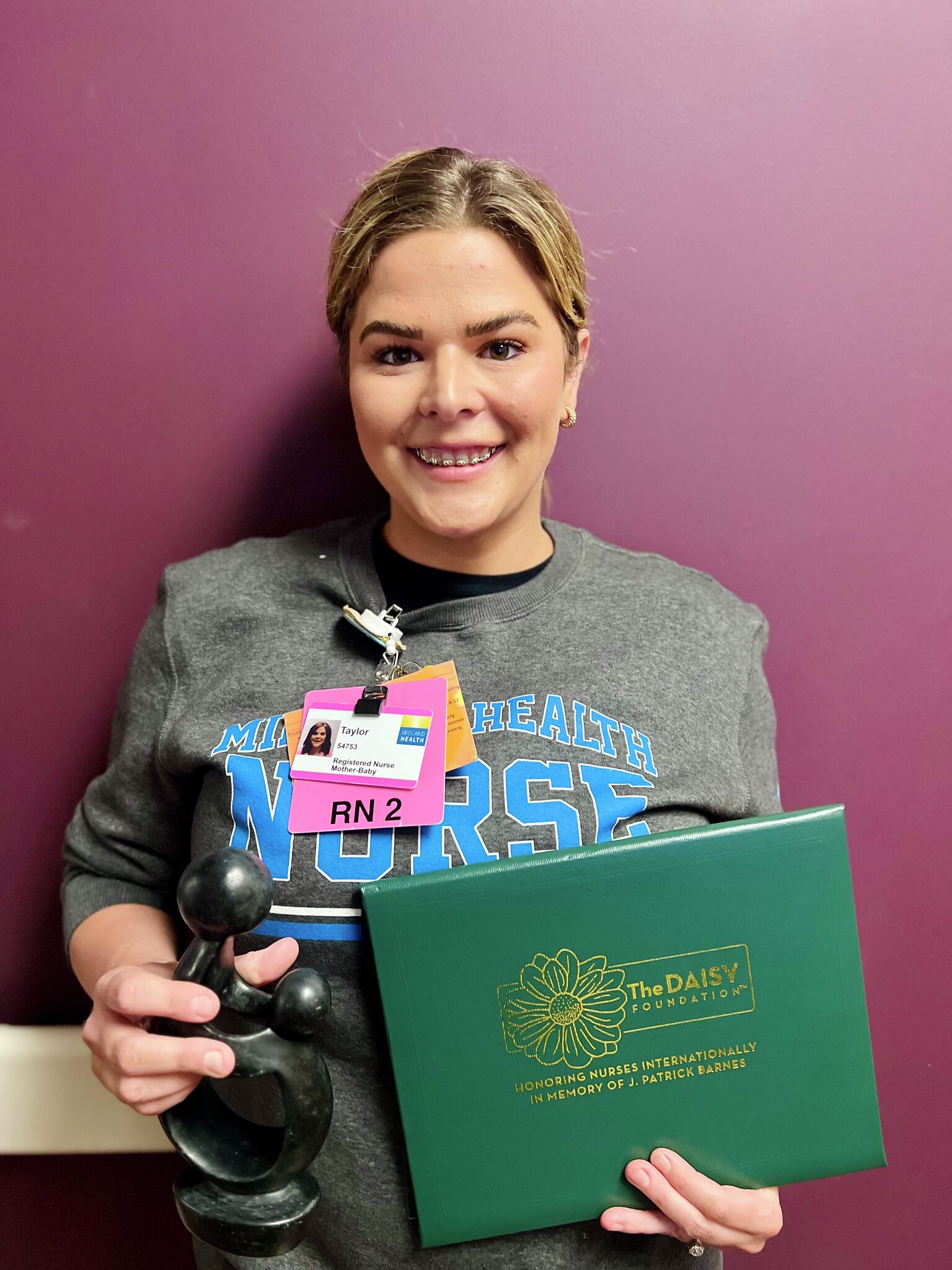 Taylor Garza wins DAISY Award for compassion and dedication