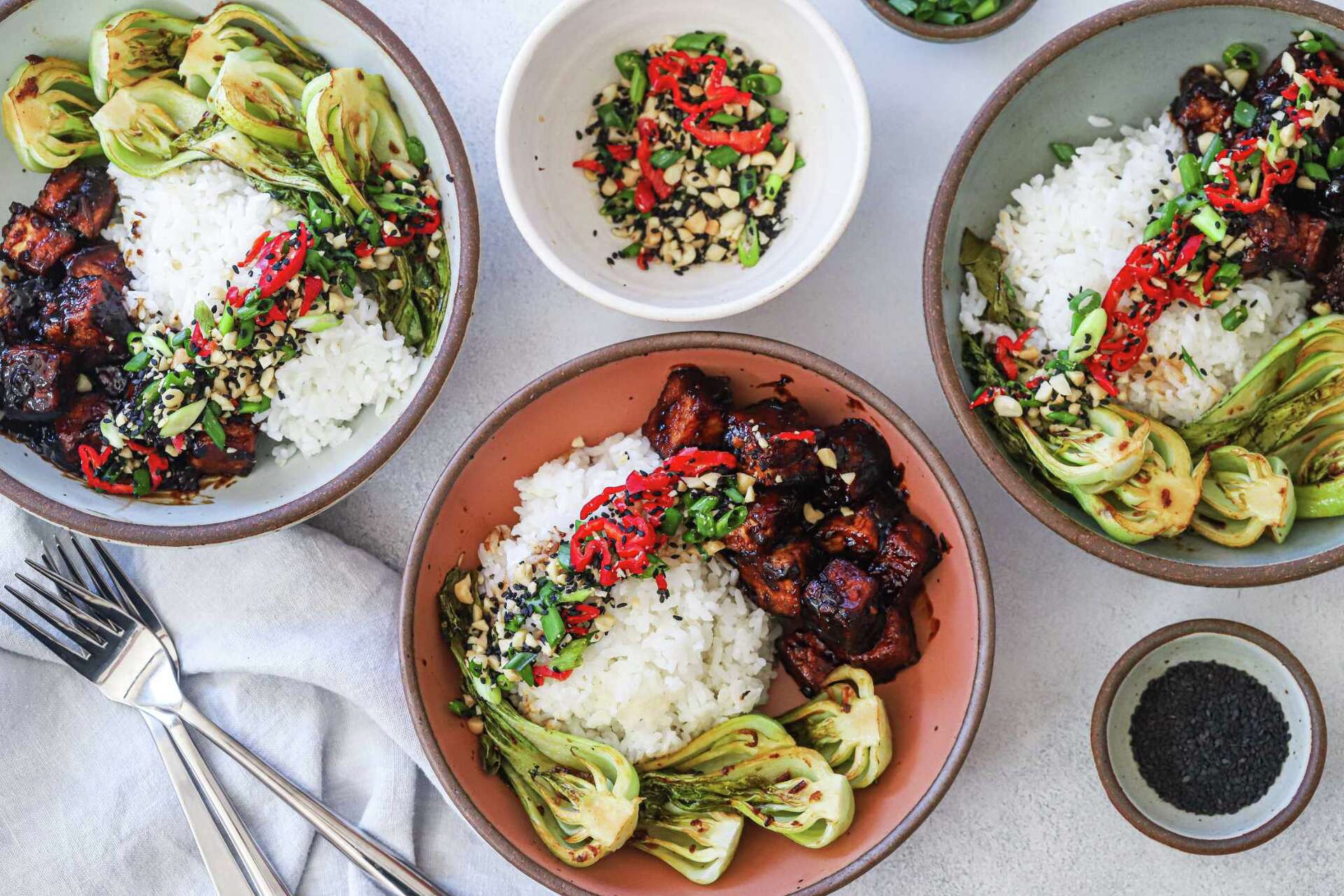 Recipe: Roasted Bok Choy and Tofu Asian Bowls