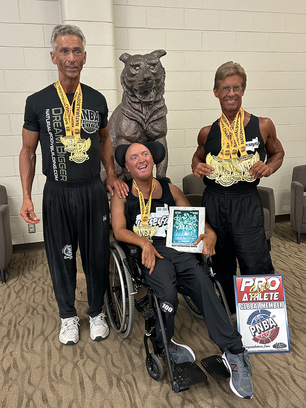 Bodybuilders Jim Fry, Colten Skinner and Jim Nanney do well