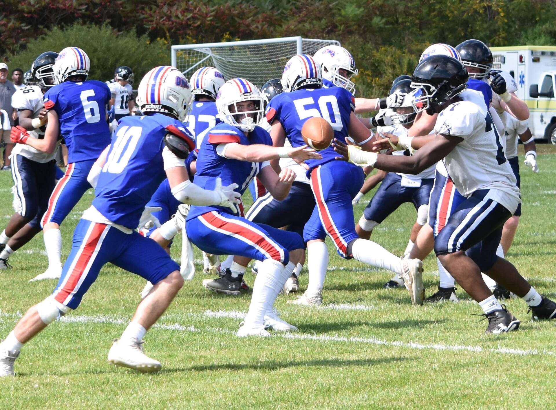 Ansonia High School defeats GNH in NVL football opener