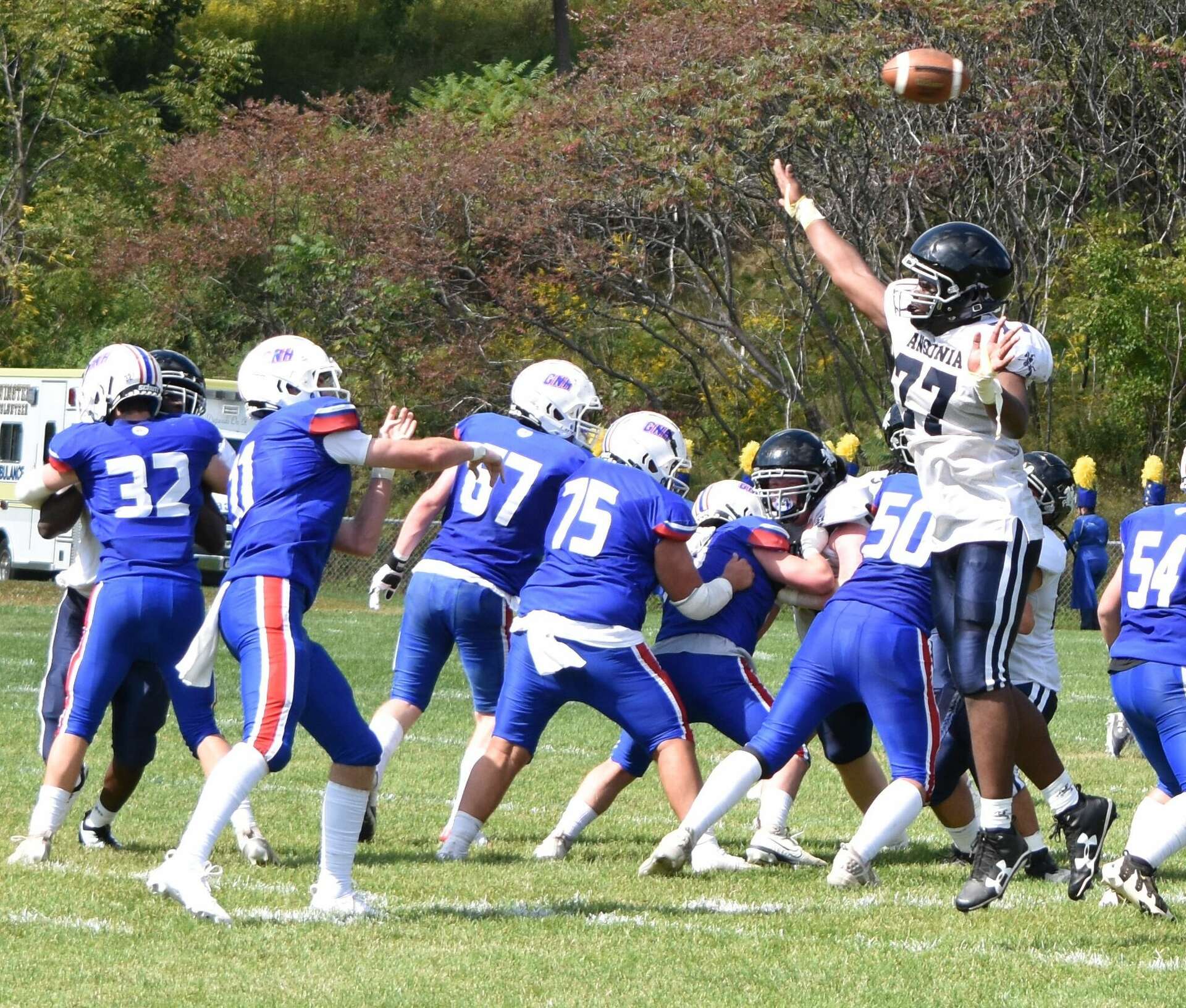 Ansonia High School defeats GNH in NVL football opener