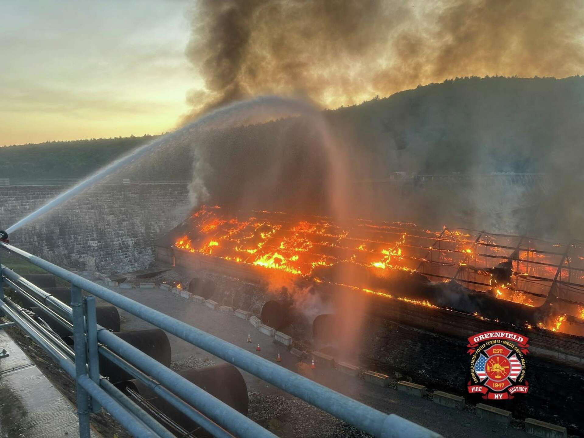 Spier Falls Dam power station on Hudson River damaged in massive blaze