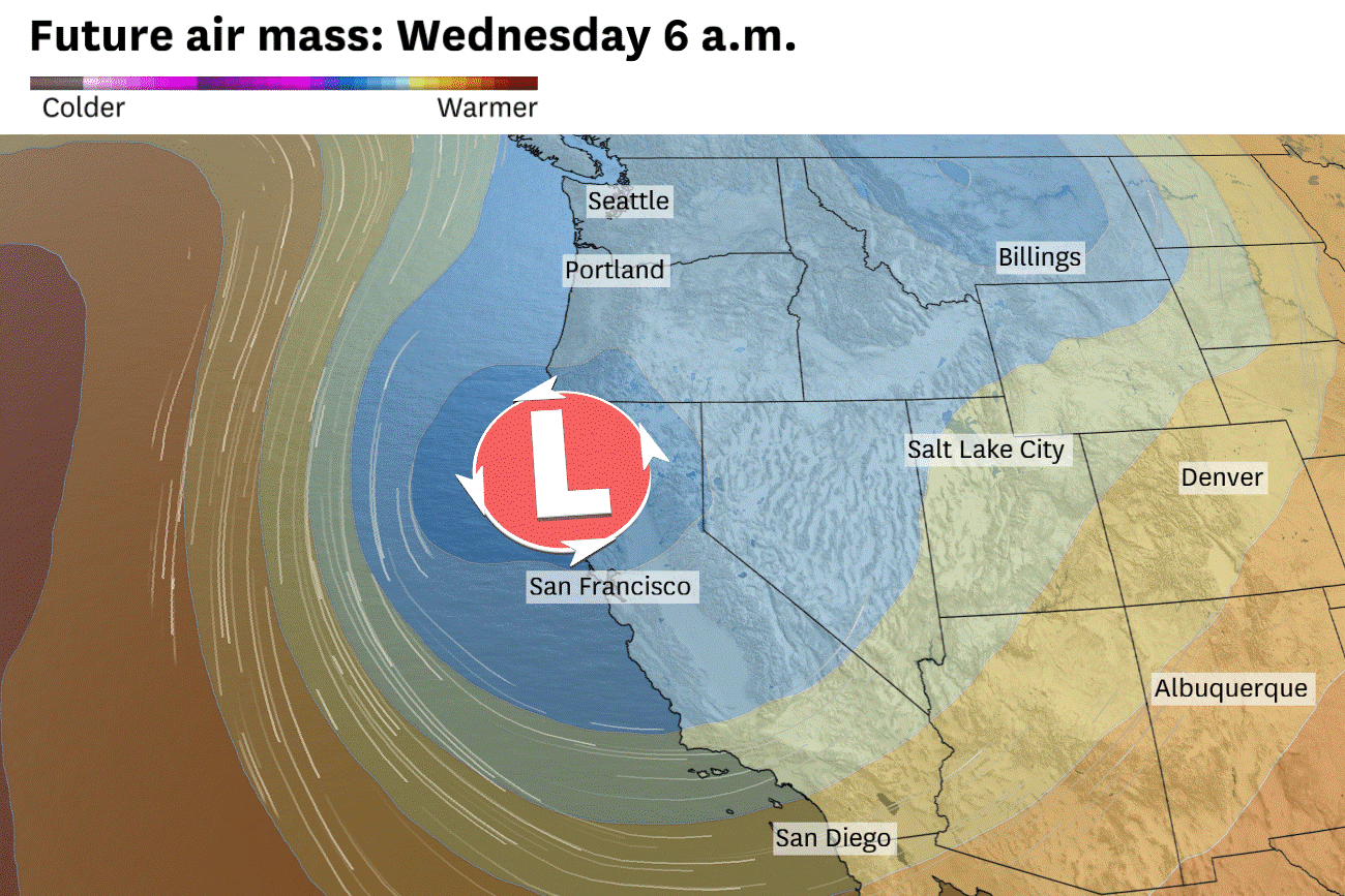SF weather: Rare September rain showers expected this week