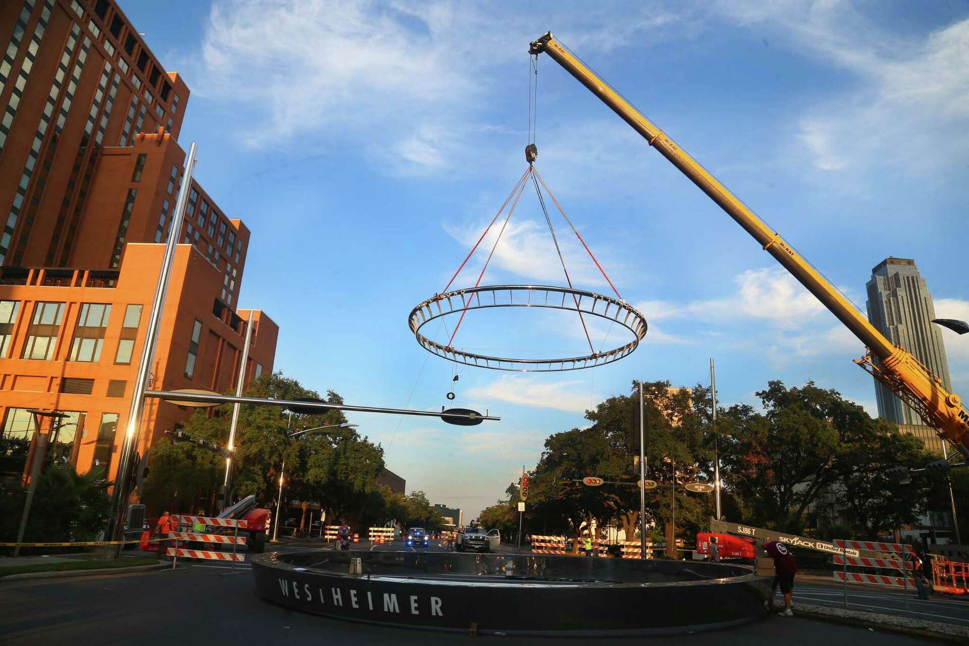Galleria street sign ring removal and replacement wraps up Sunday