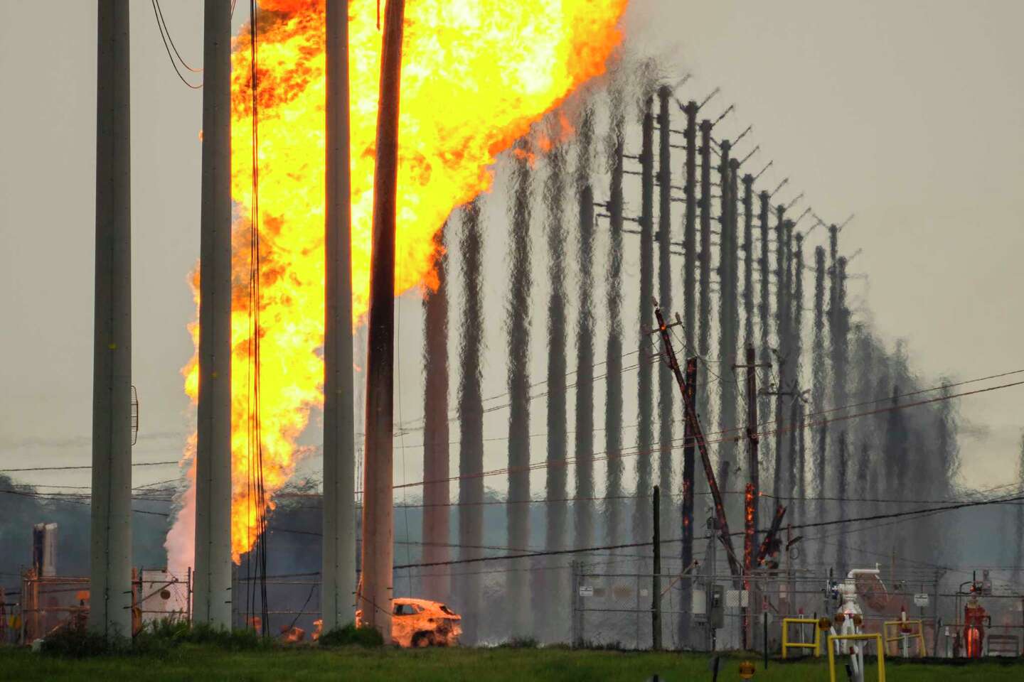 SUV crashed into Deer Park pipeline before massive fire, officials say