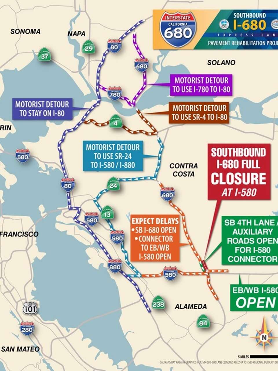 I-680 closure this weekend: Areas impacted, when will it reopen?