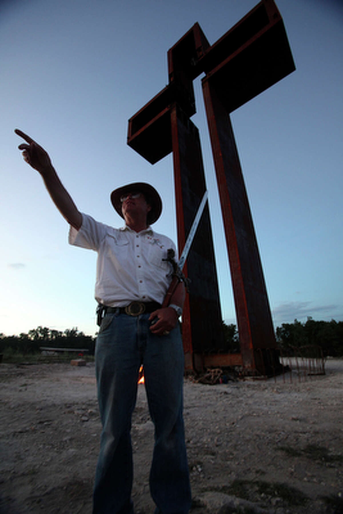 'Empty Cross' raised near Kerrville