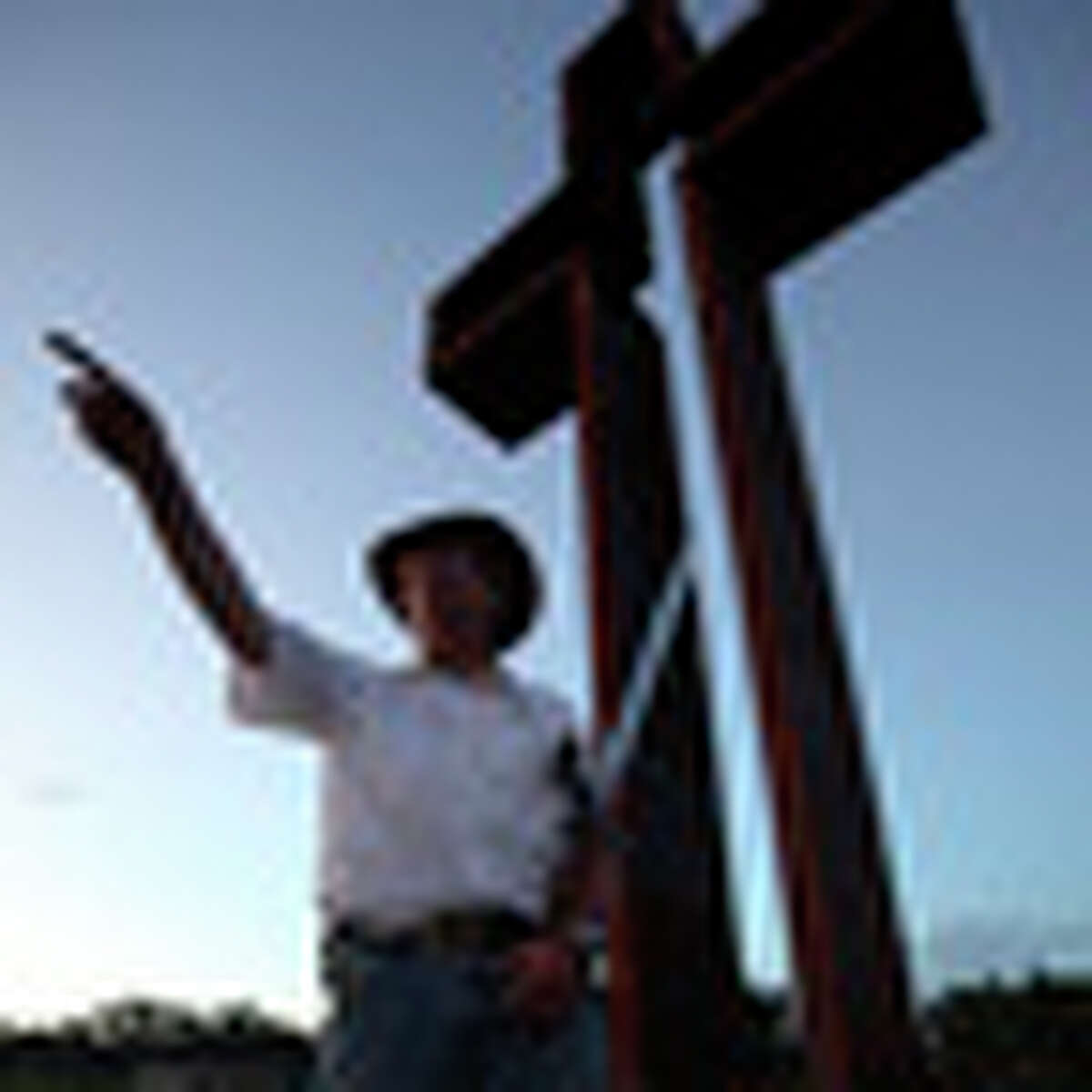 'Empty Cross' raised near Kerrville