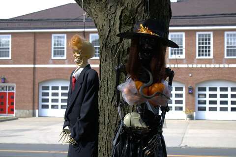 Owner: Trump skeleton in Old Greenwich is 'satire' for Halloween