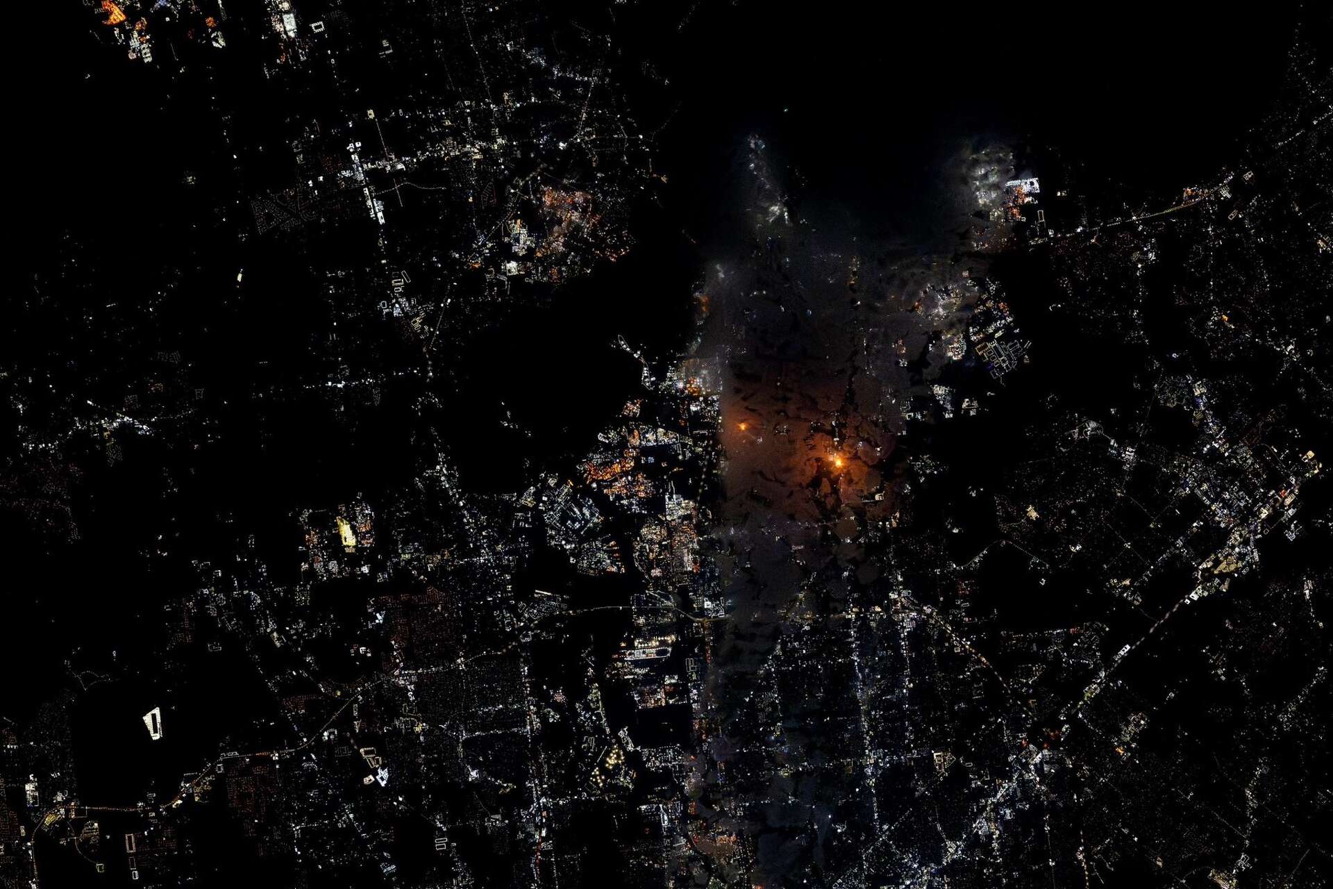 Houston pipeline fire is now visible from space