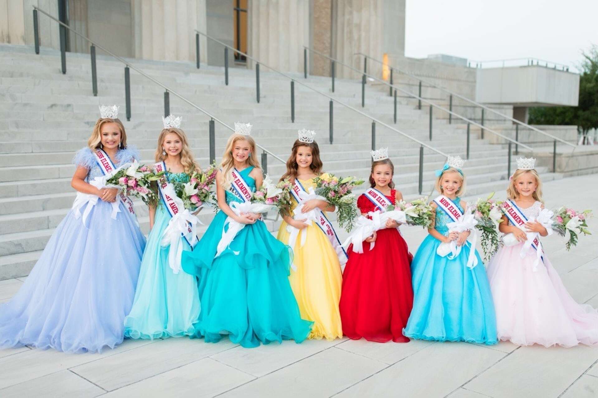 Miss Elementary America winners Millie Jean Melancon and Anslee Guy