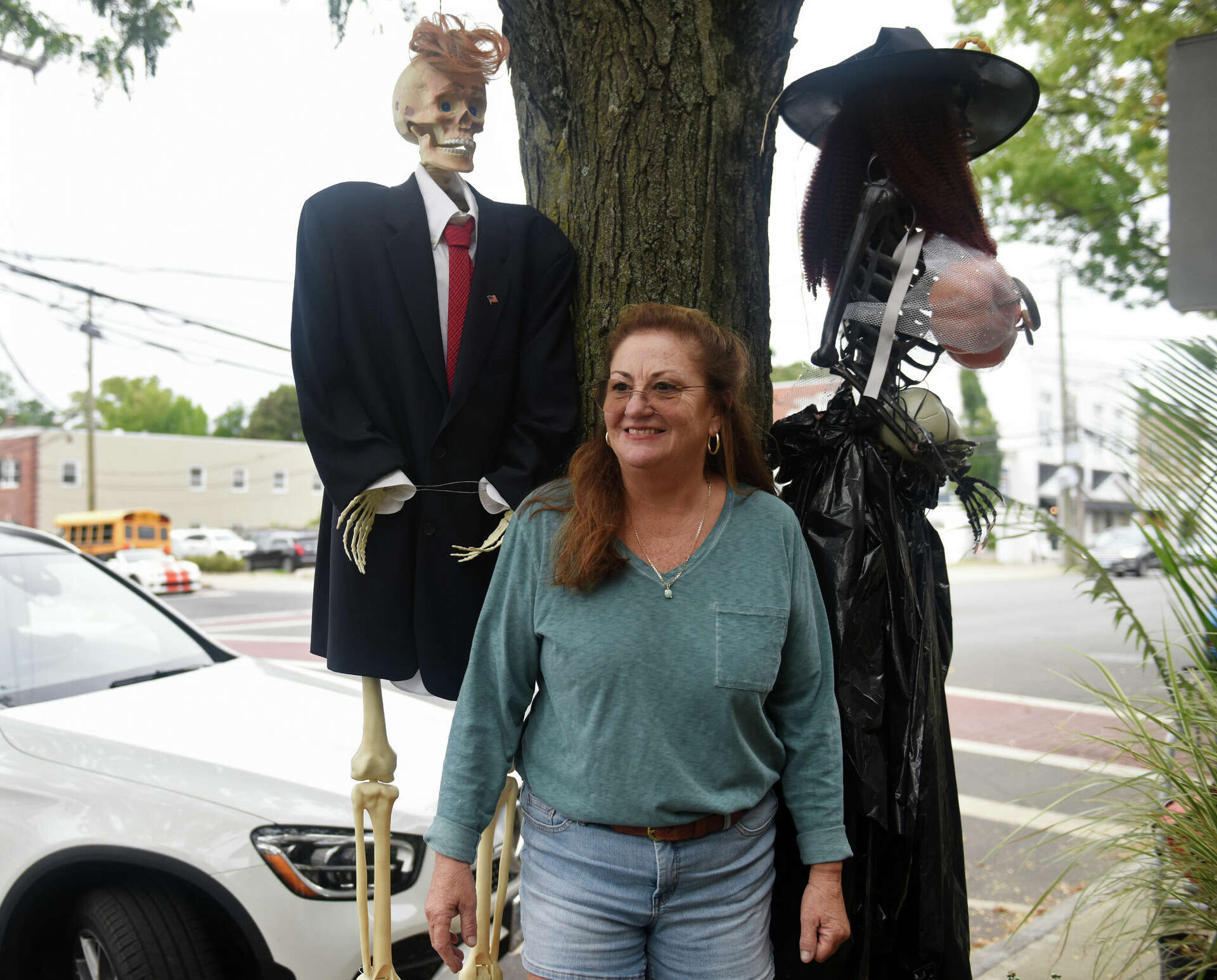 Owner: Trump skeleton in Old Greenwich is 'satire' for Halloween