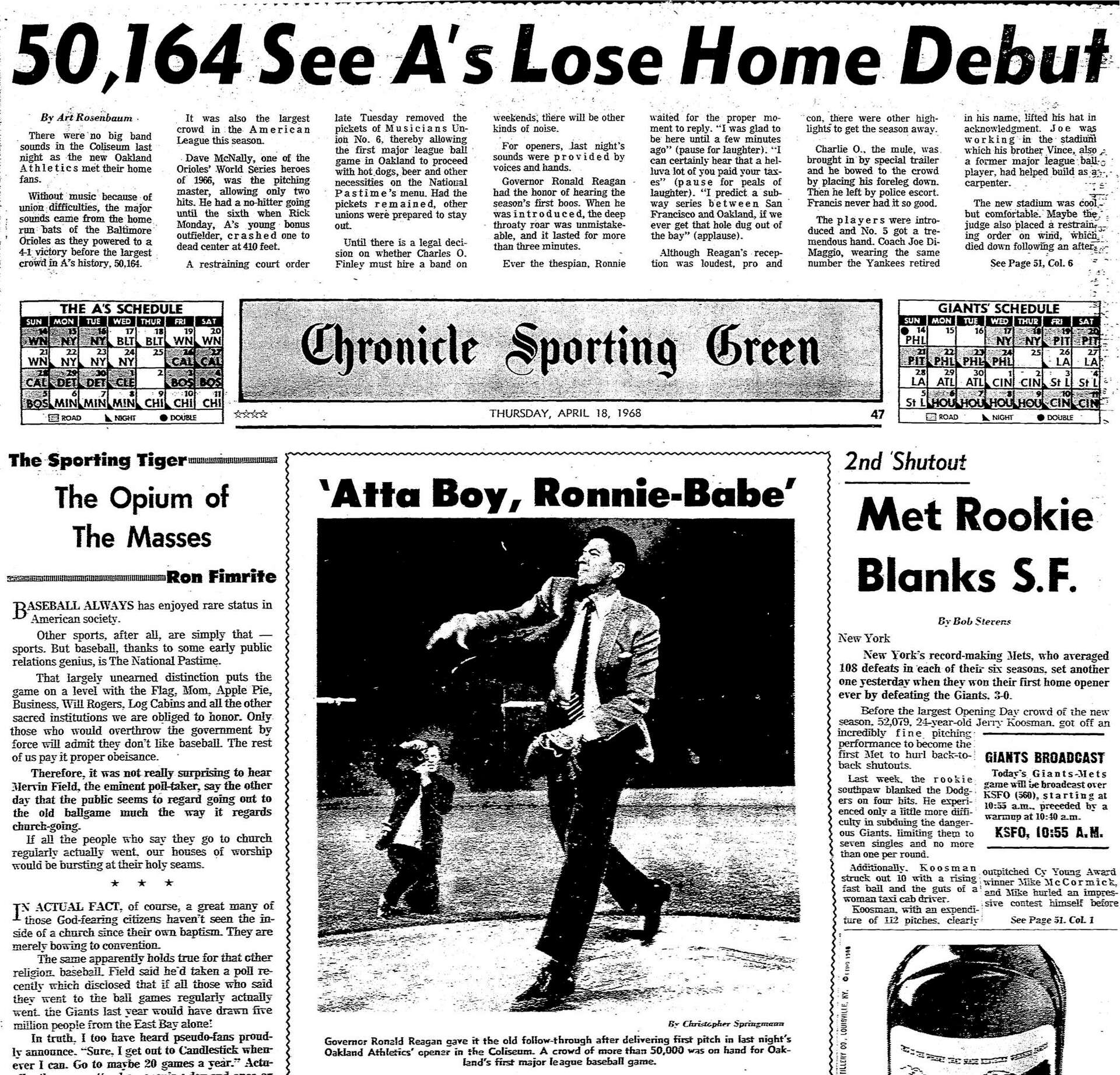 History doesn’t lie: Oakland Athletics fans were always more fun