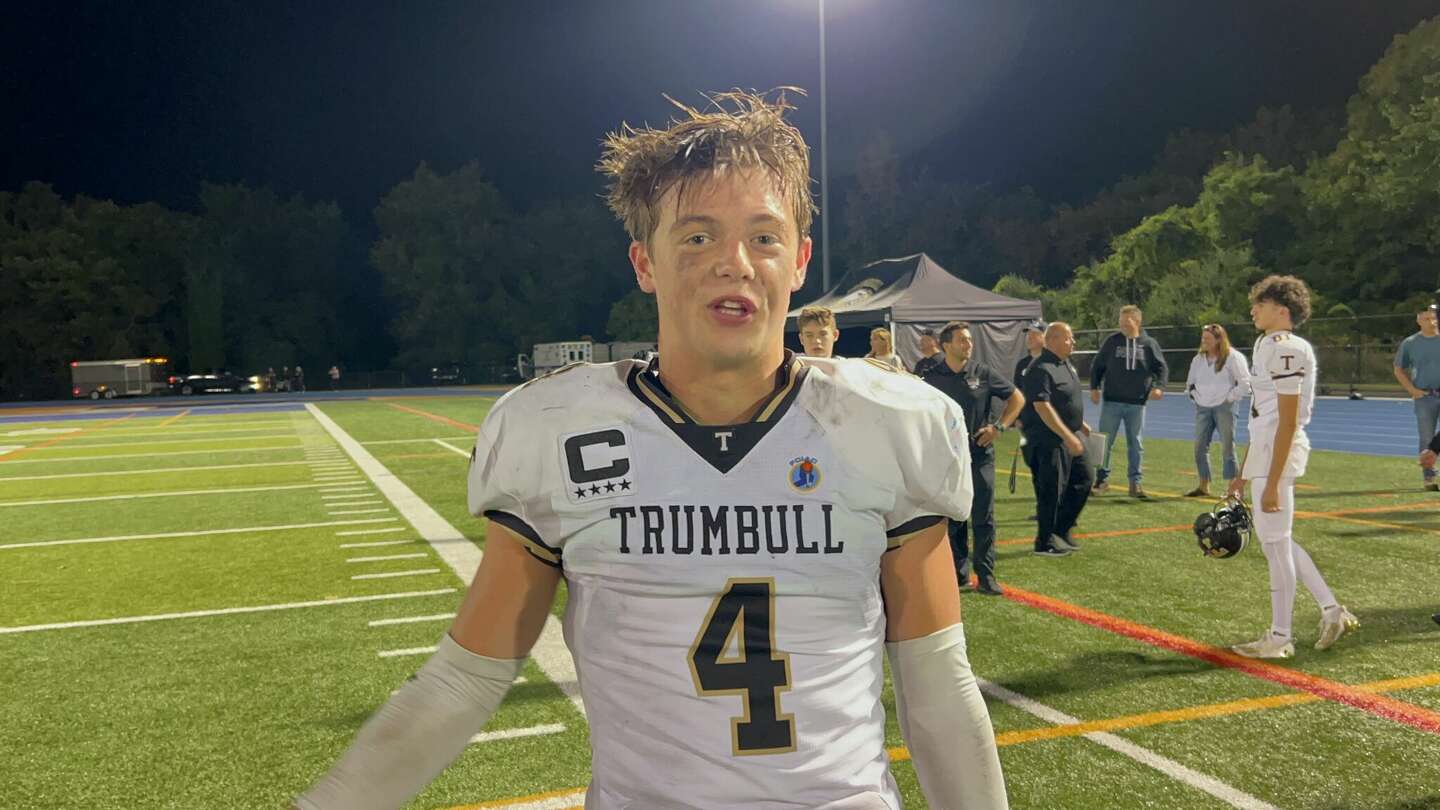 Trumbull football rallies from down 14 at halftime to beat Danbury
