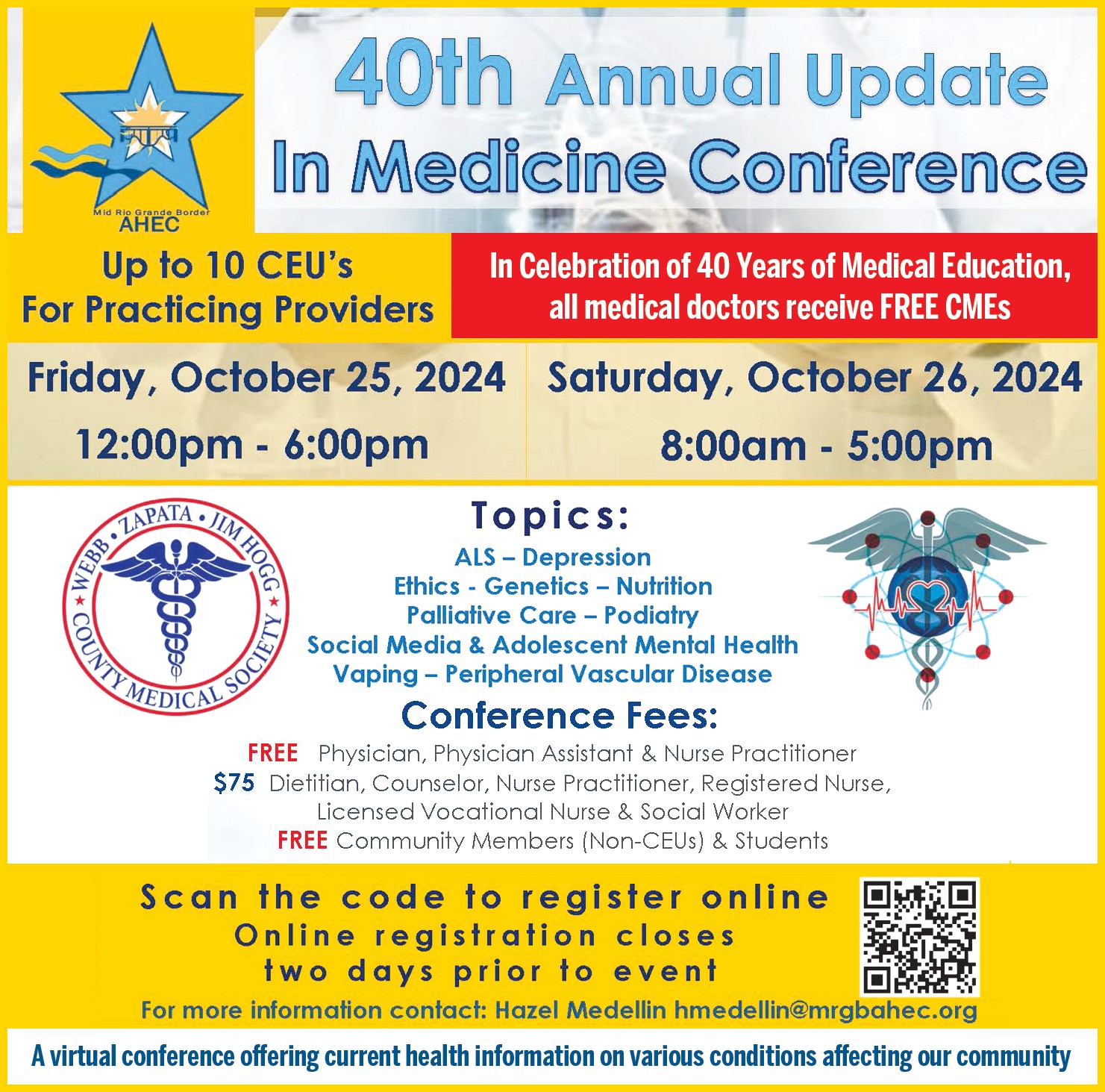 AHEC to host 40th Annual Update in Medicine Conference in October