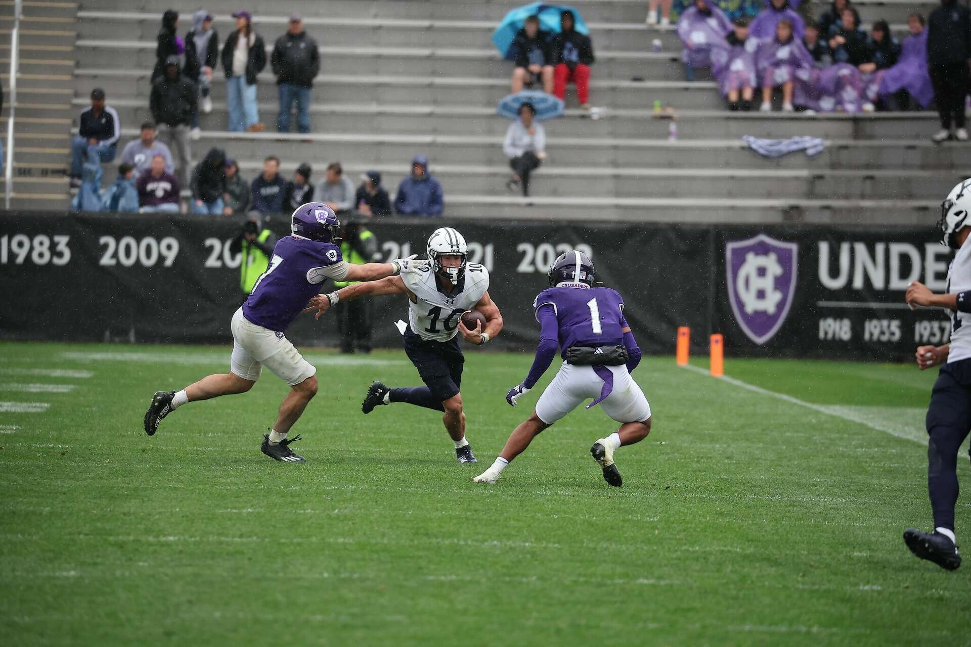 Yale football tops Holy Cross in season opener on Denney touchdown