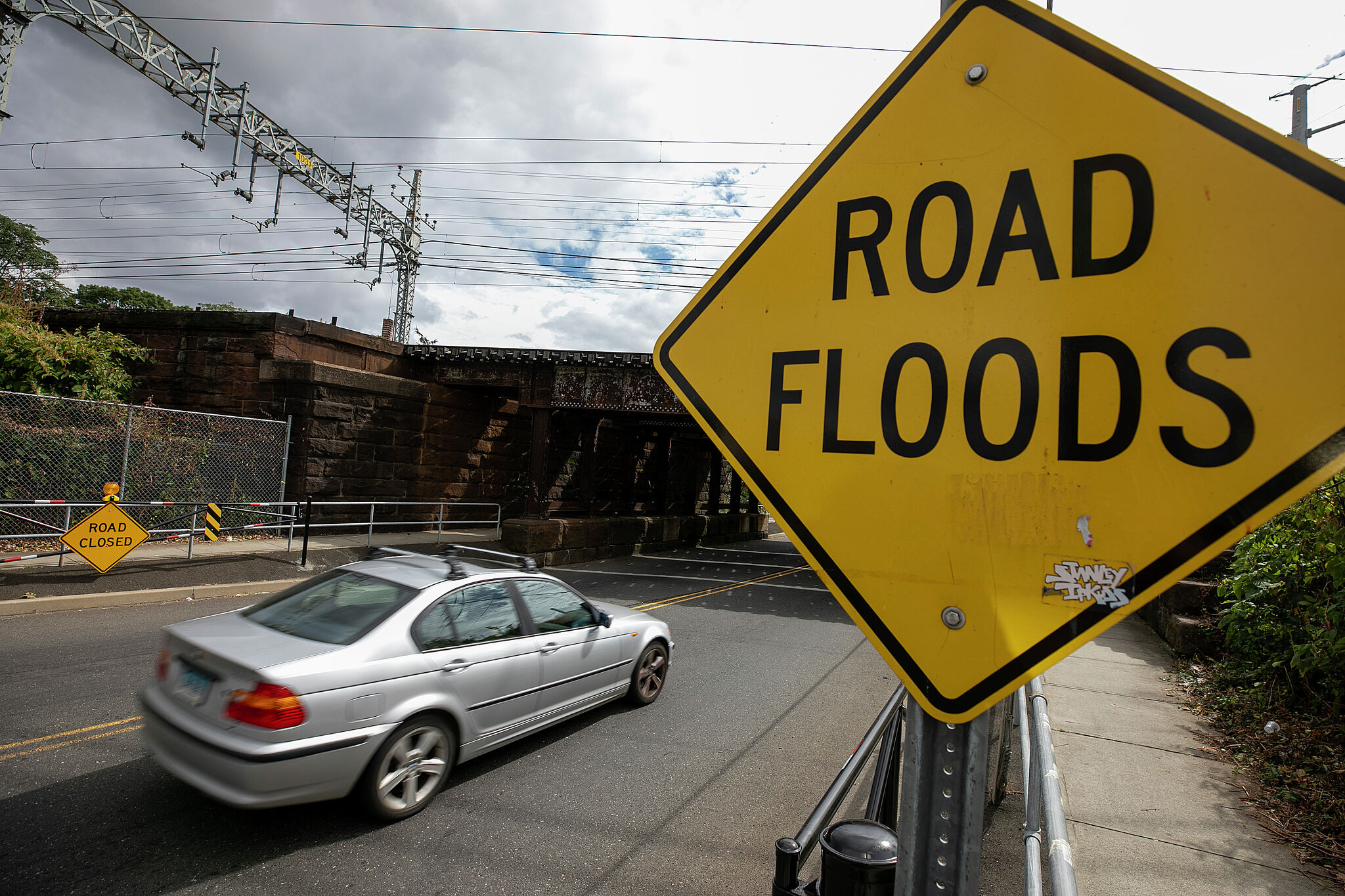 West Haven installs gates to prevent driving at underpass during flood