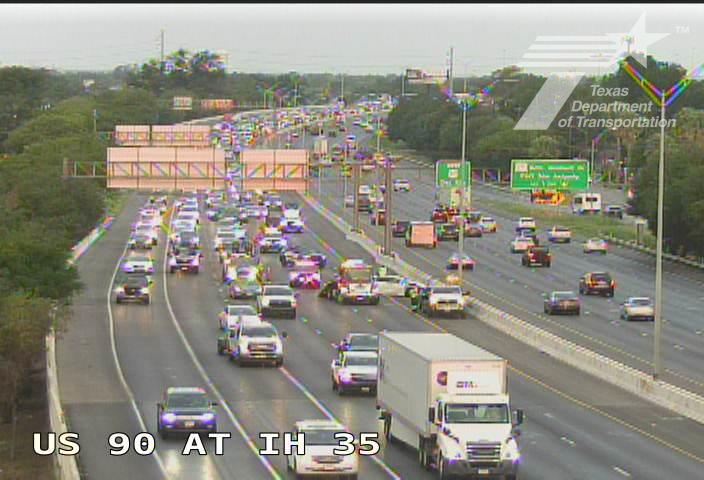 Multiple lanes shut down on Highway 90 after major crash