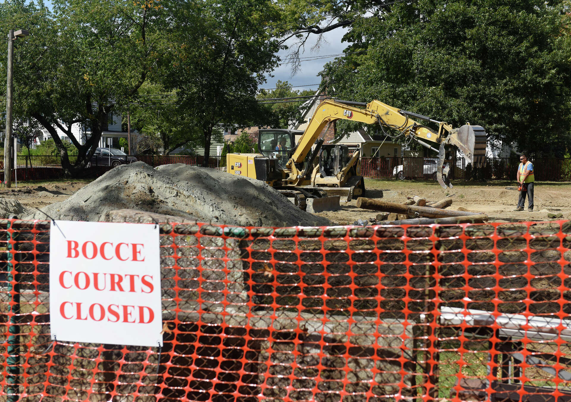 In Photos: Stamford's bocce courts at Scalzi Park under construction