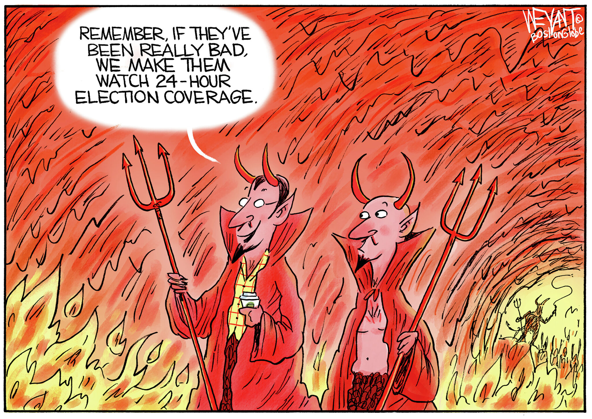 Opinion cartoon: Hell's fury