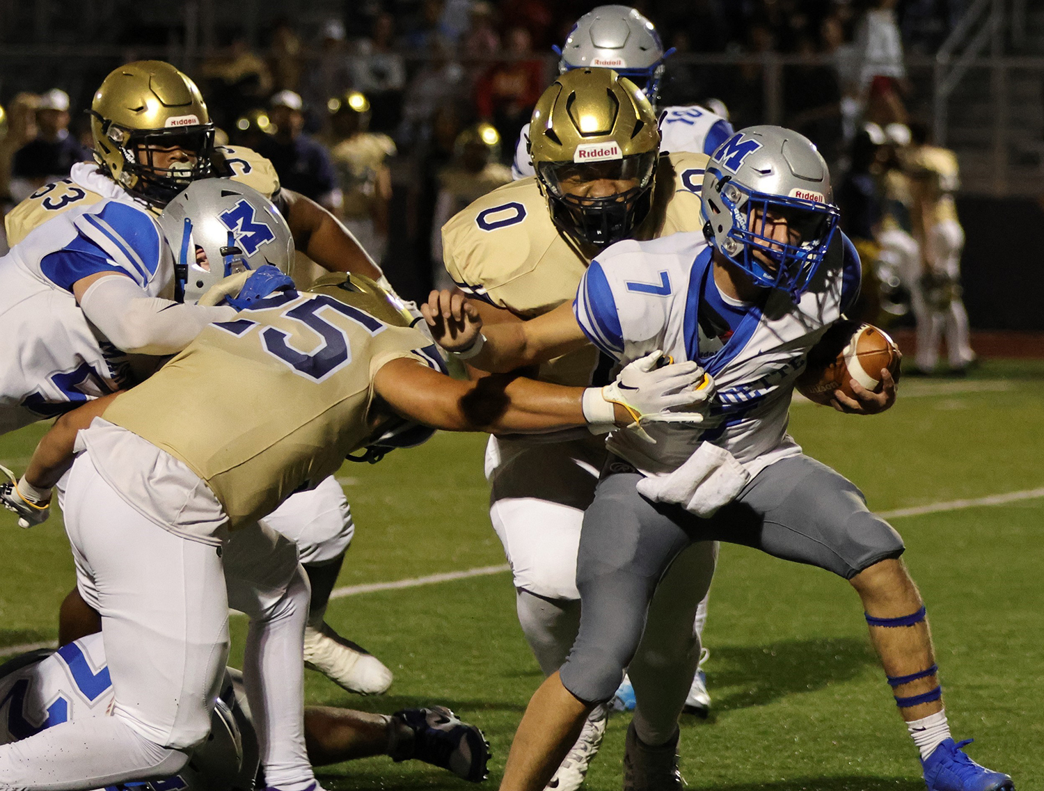 Althoff Crusaders dominate Marquette Explorers 49-0 in homecoming game