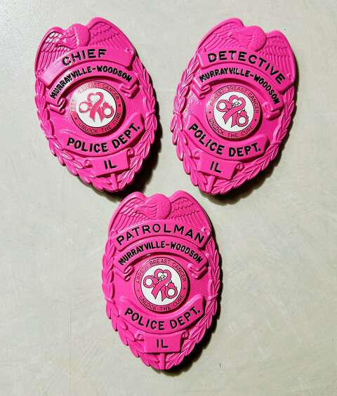 Murrayville-Woodson officers add pink badges to uniform