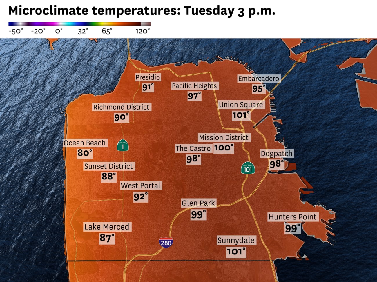 SF heat wave: Tuesday could be hottest October day in 28 years