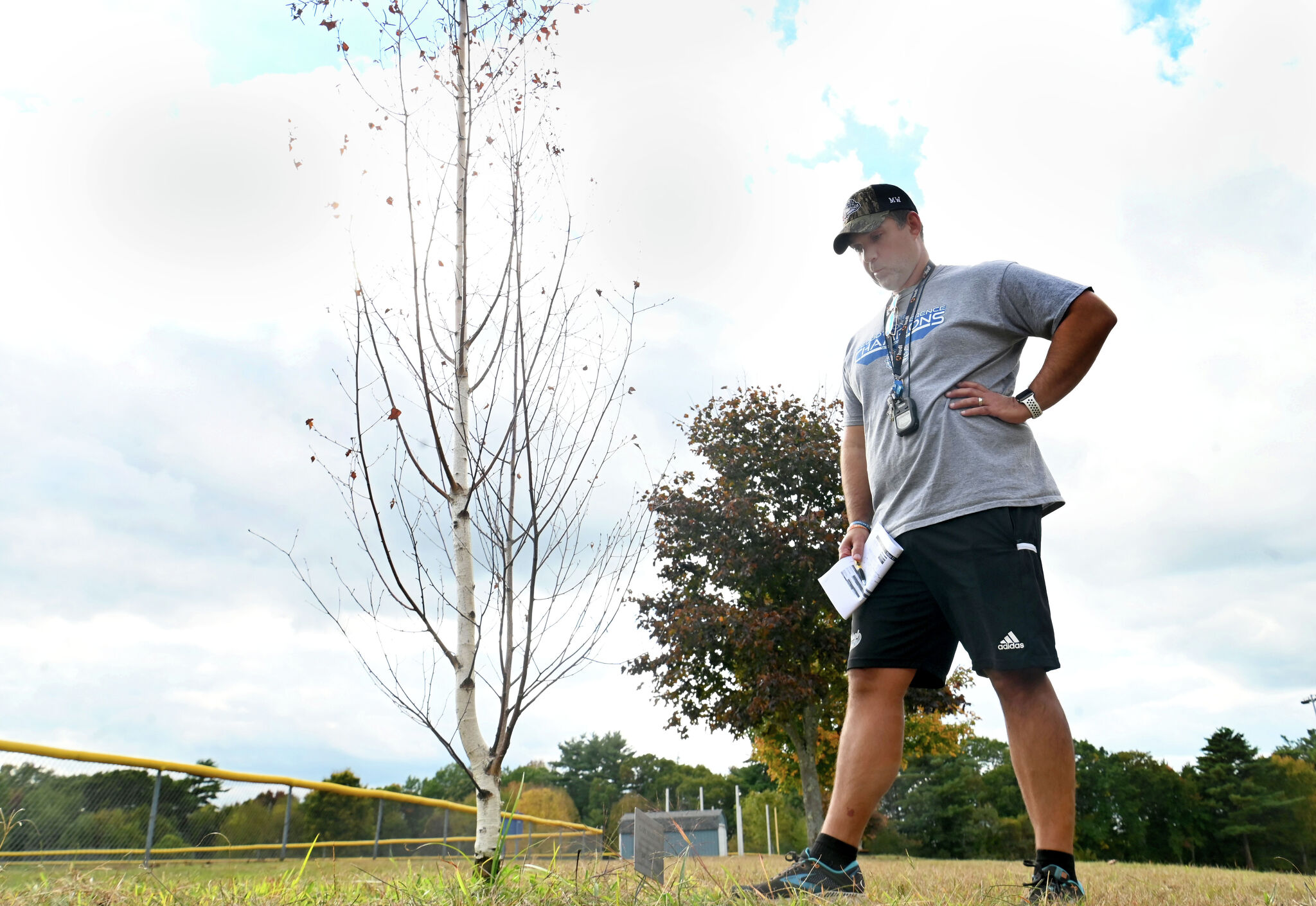 Stafford football remembers Gary Mazzone with tree overlooking field