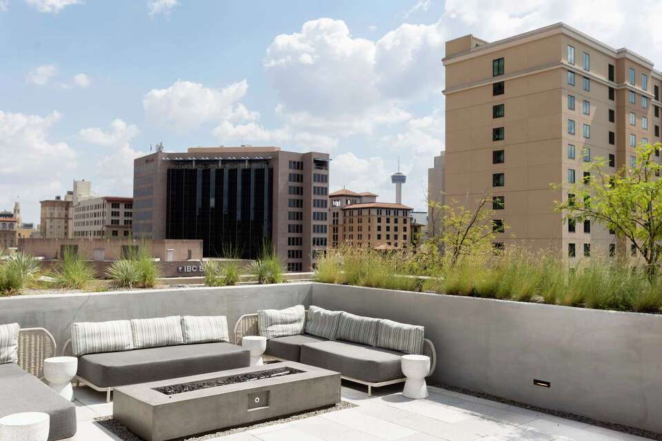 San Antonio’s tallest residential tower, 300 Main, rises downtown