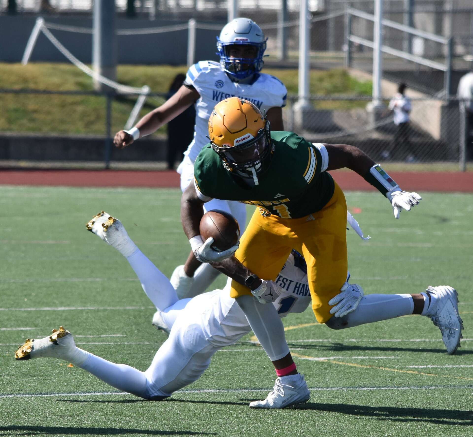 West Haven High School football shuts down Hamden in SCC win