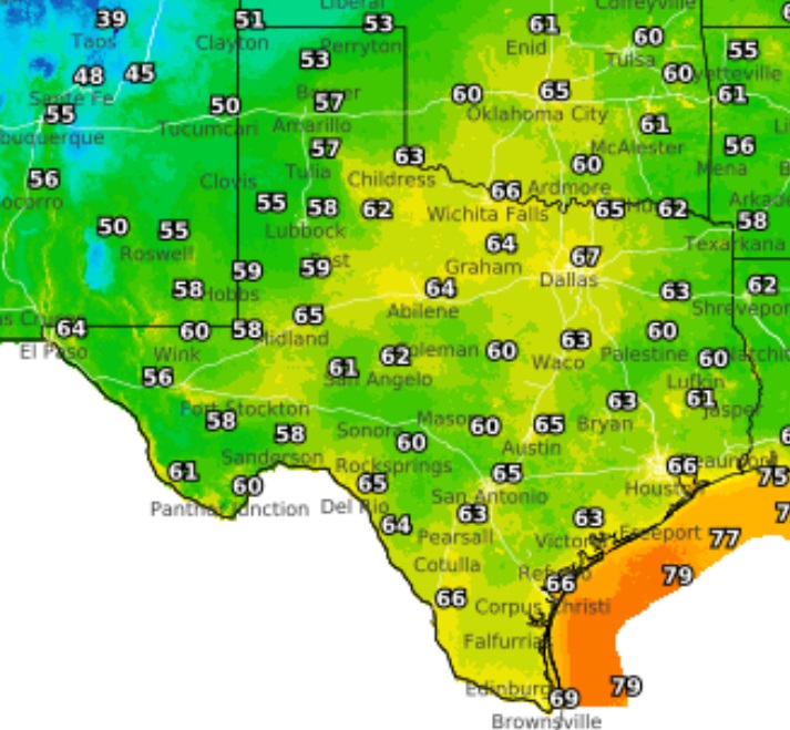 Laredo forecast has clear skies, sun and cool down ahead with no rain