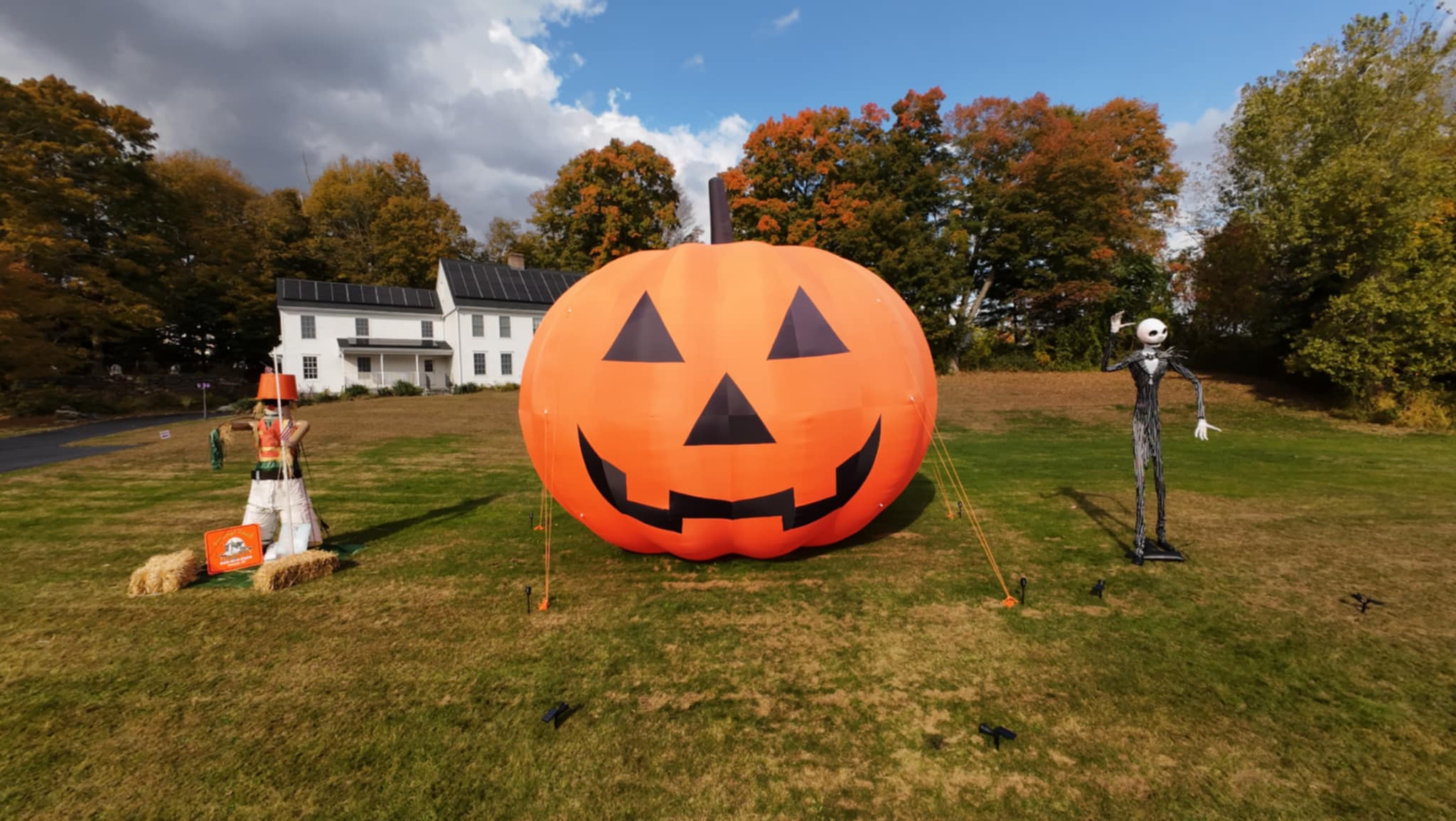 CT firefighter aims to spread joy with 30-foot-tall inflatable pumpkin