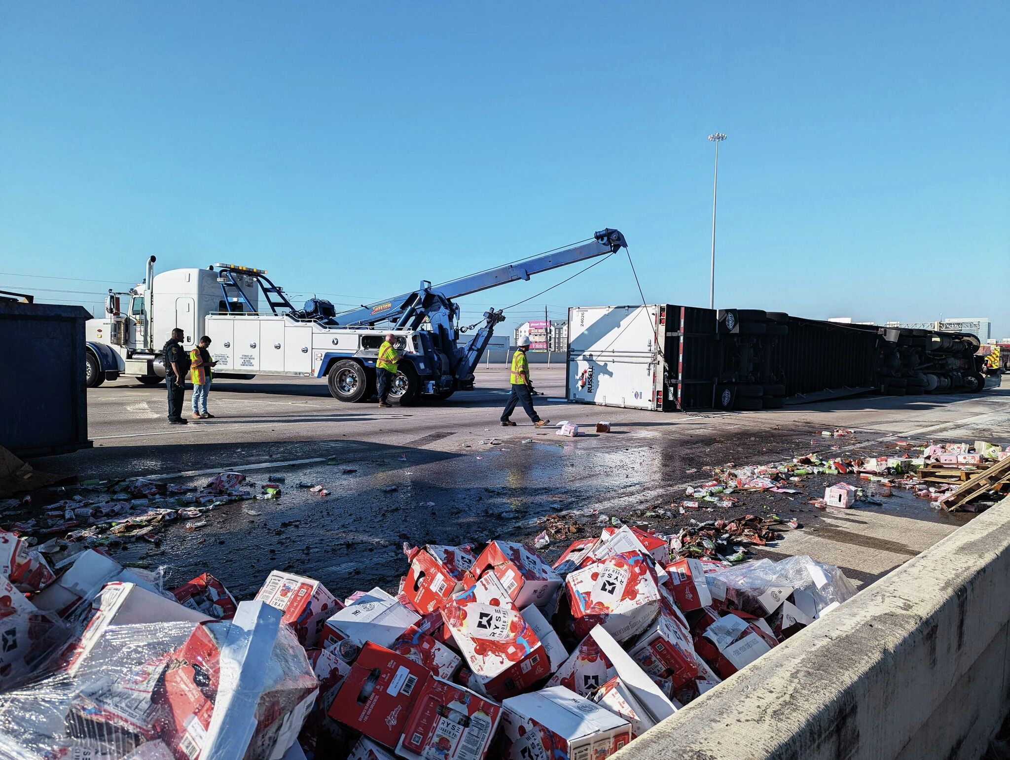 Katy Freeway traffic: Westbound lanes closed after 18-wheeler crash