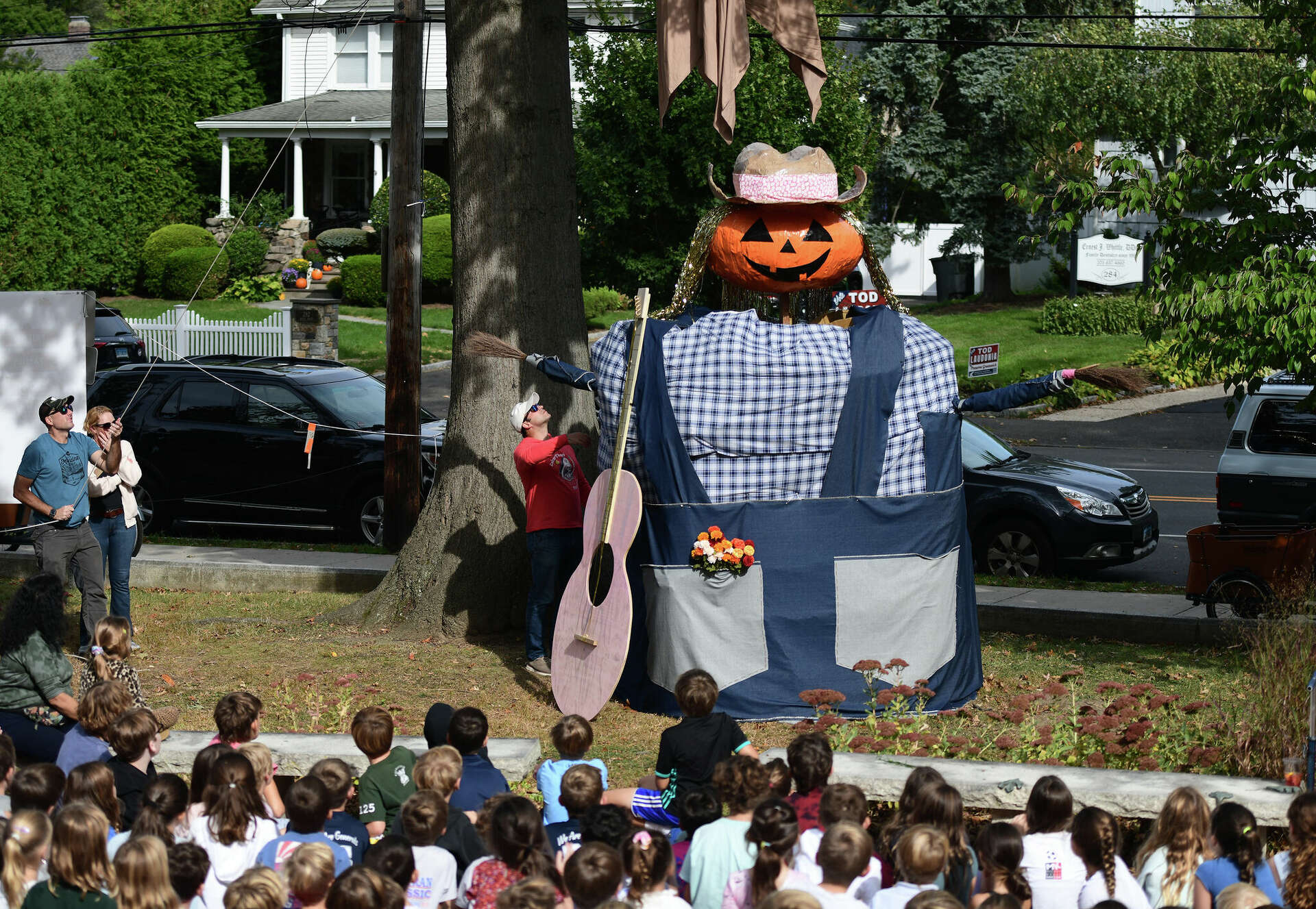 What Old Greenwich School's 'Pumpkin Lady' looks like for Halloween