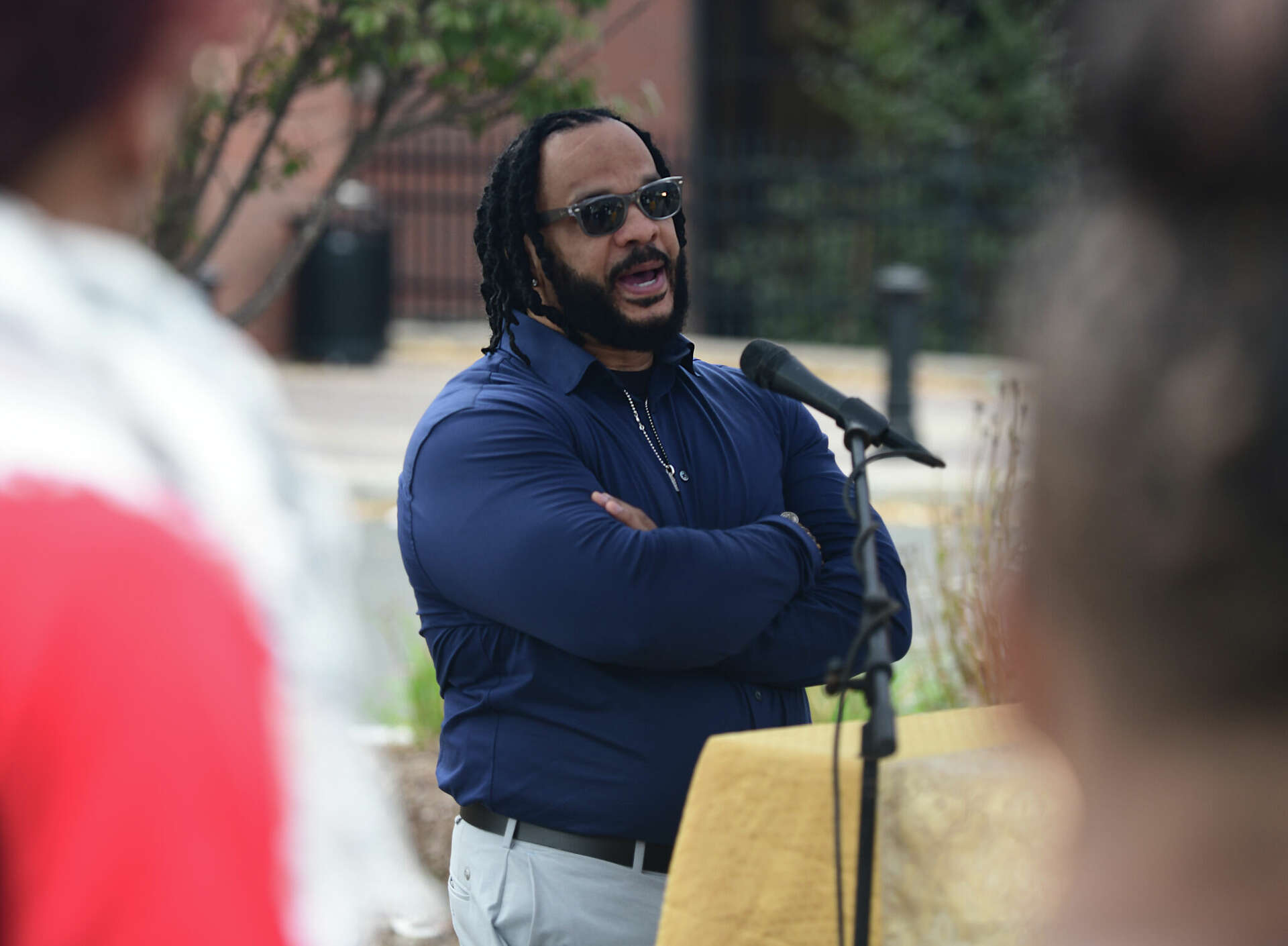 Supporters rally in Hartford for fired police lieutenant