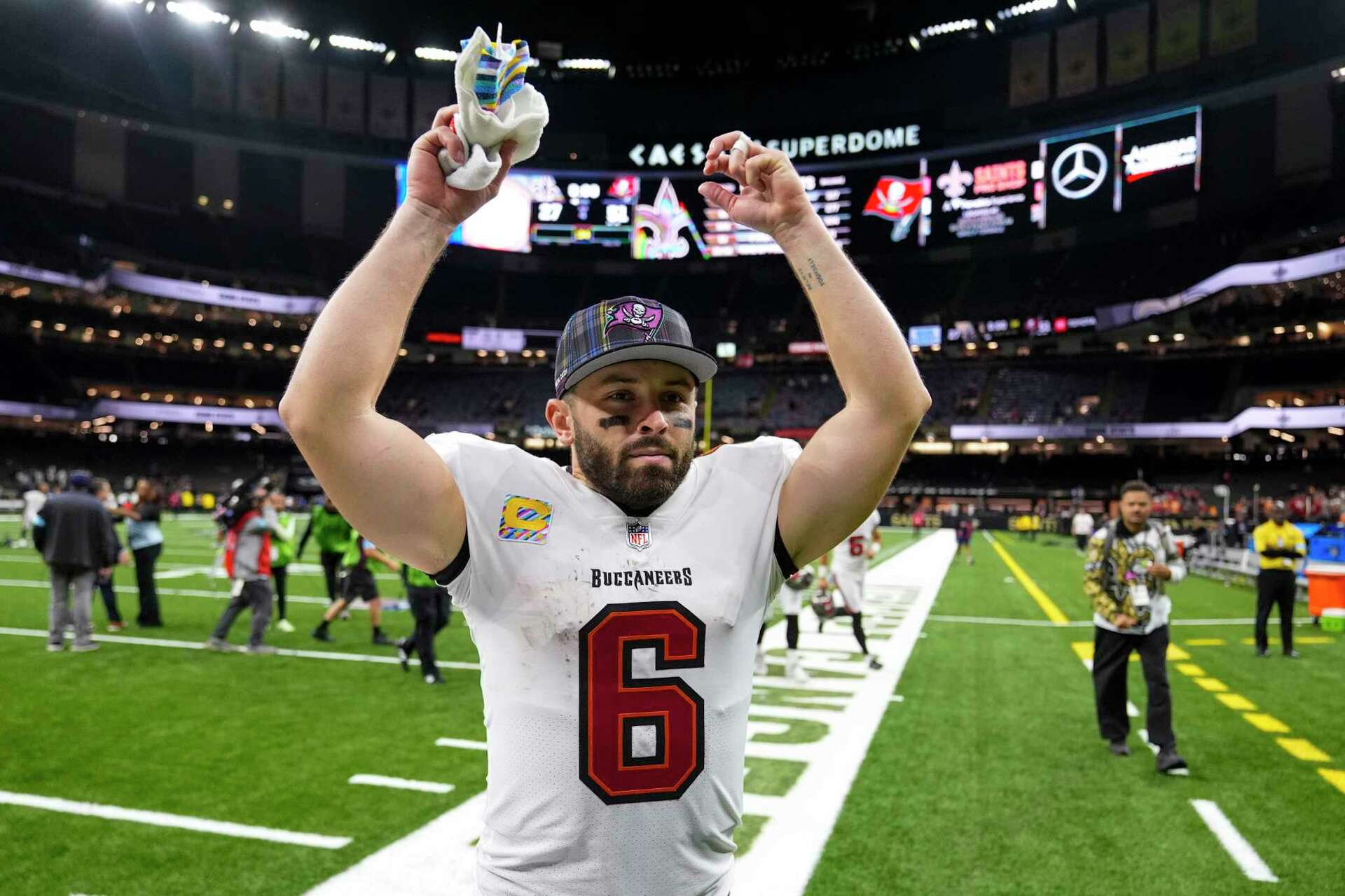 Baker Mayfield responds to Texas' celebration after beating Oklahoma