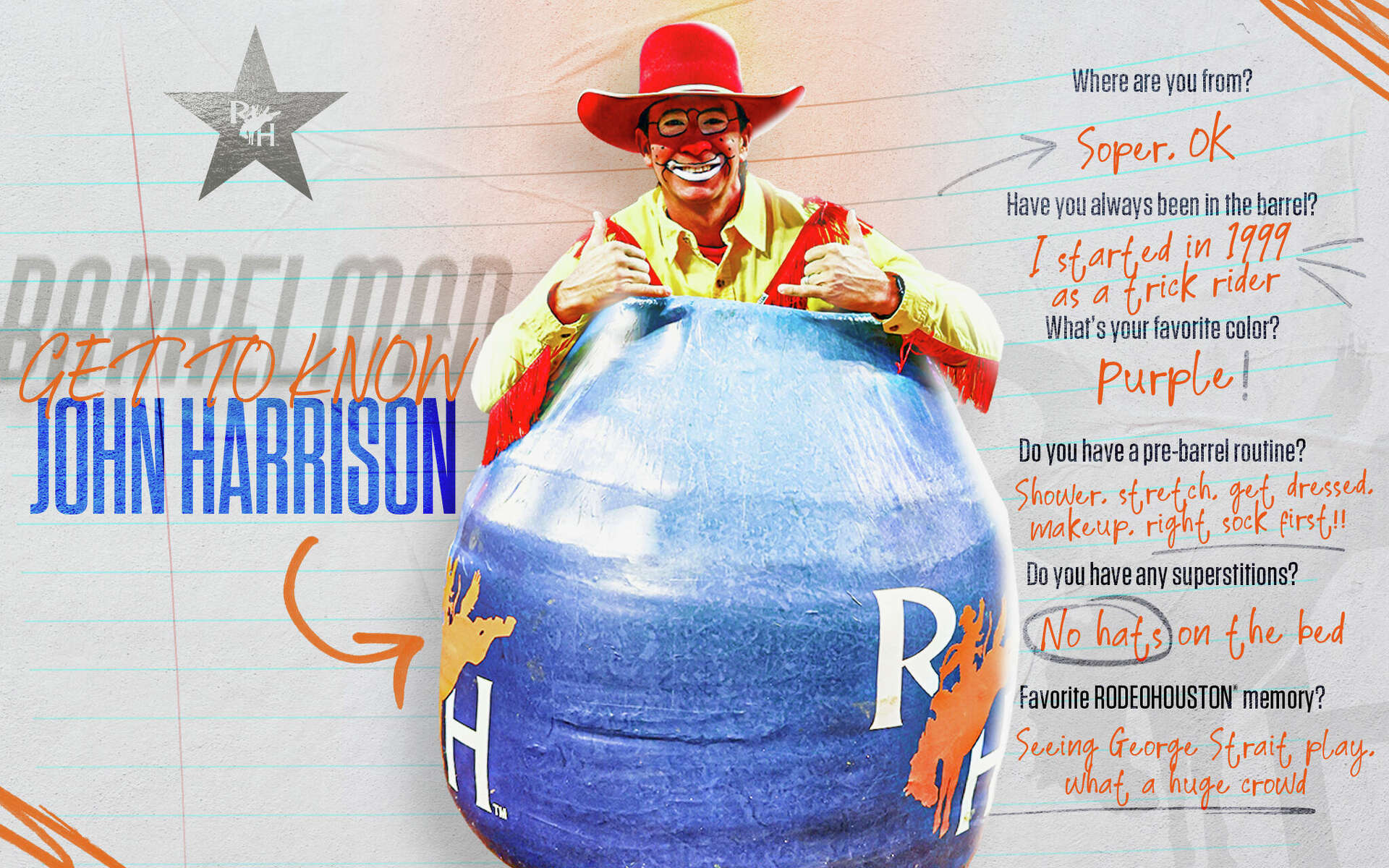Houston Rodeo reveals a new clown for 2025 'handpicked' by Leon Coffee